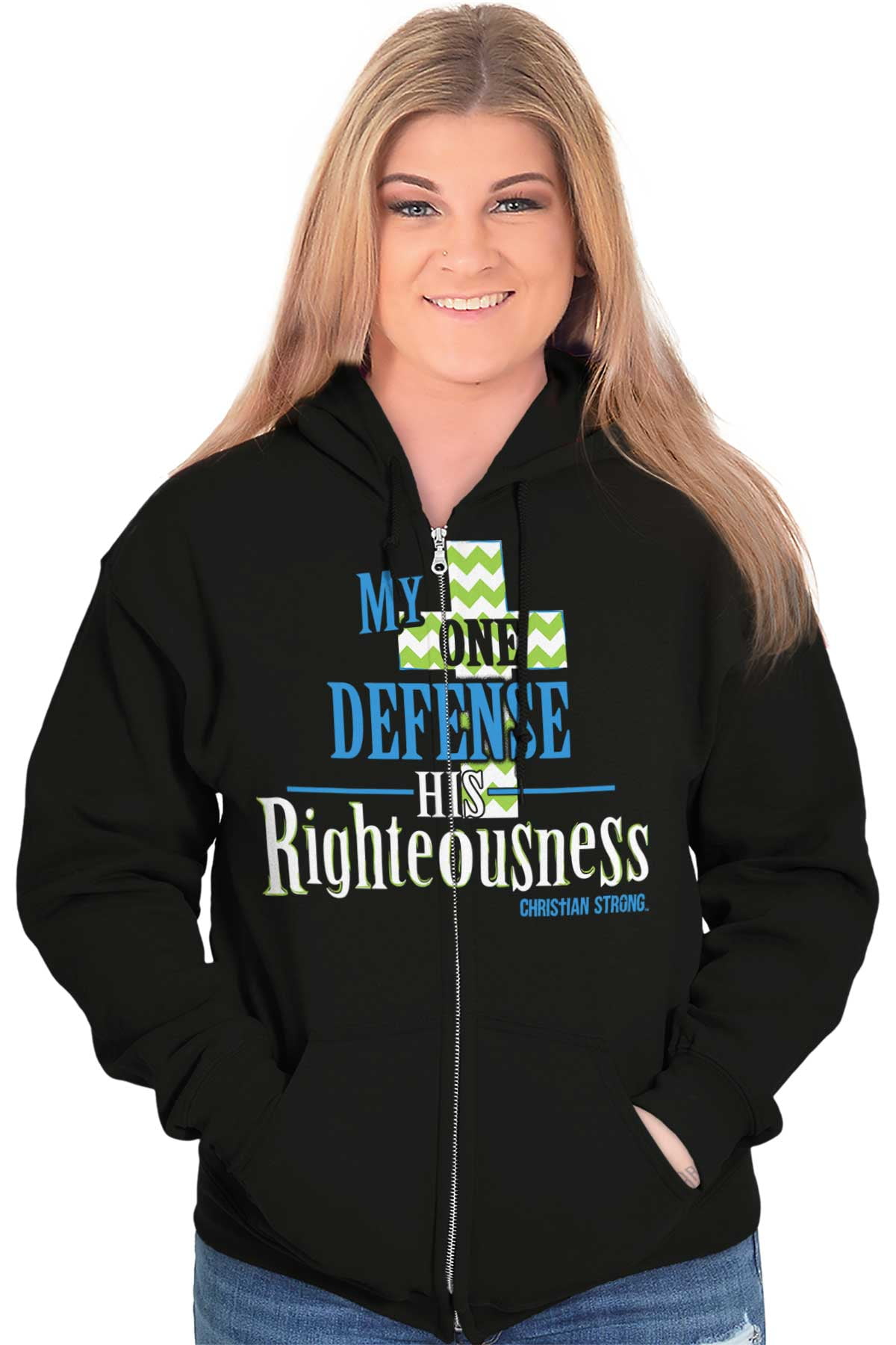 My One Defense His Righteousness Zip Hoodie Sweatshirt Women Brisco ...