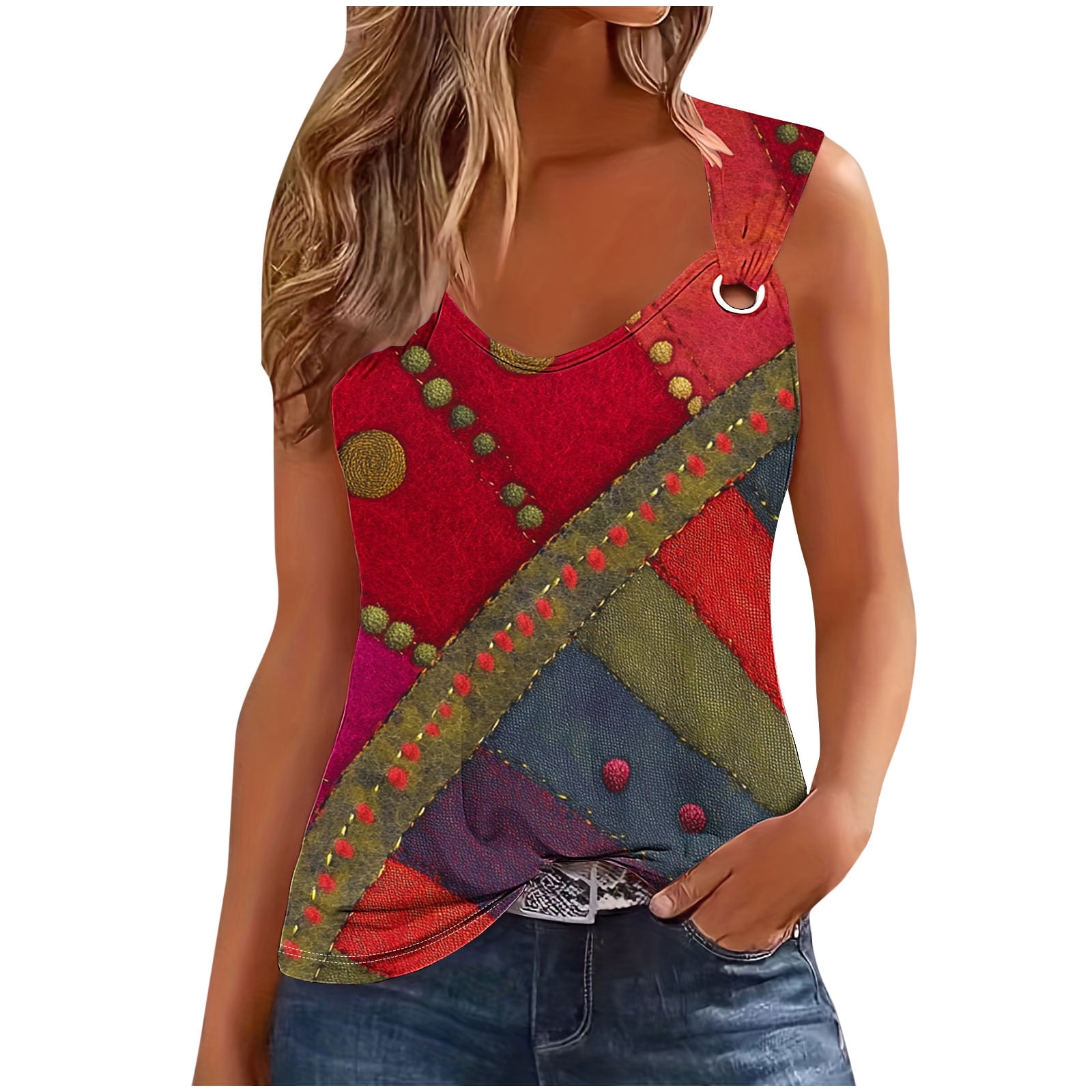My Orders Cute Summer Tops for Women, Green Print Blouses for Women My ...