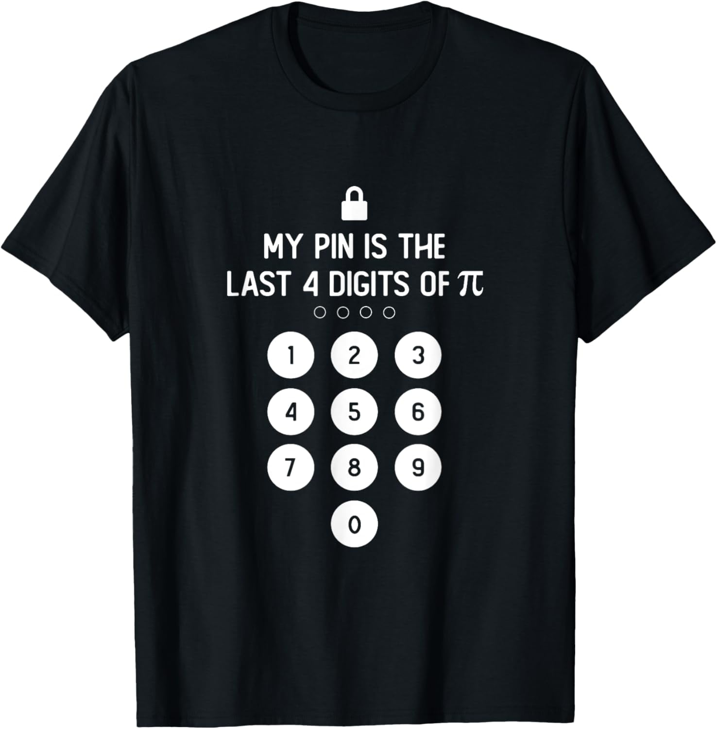 My PIN Is The Last 4 Digits of Pi Number Symbol Pi Day Math T-Shirt ...