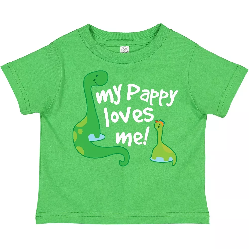 My Pappy Loves Me Grandchild Toddler T-Shirt Grandpa I Love Grandkids Baby Clothing, Gift for ...