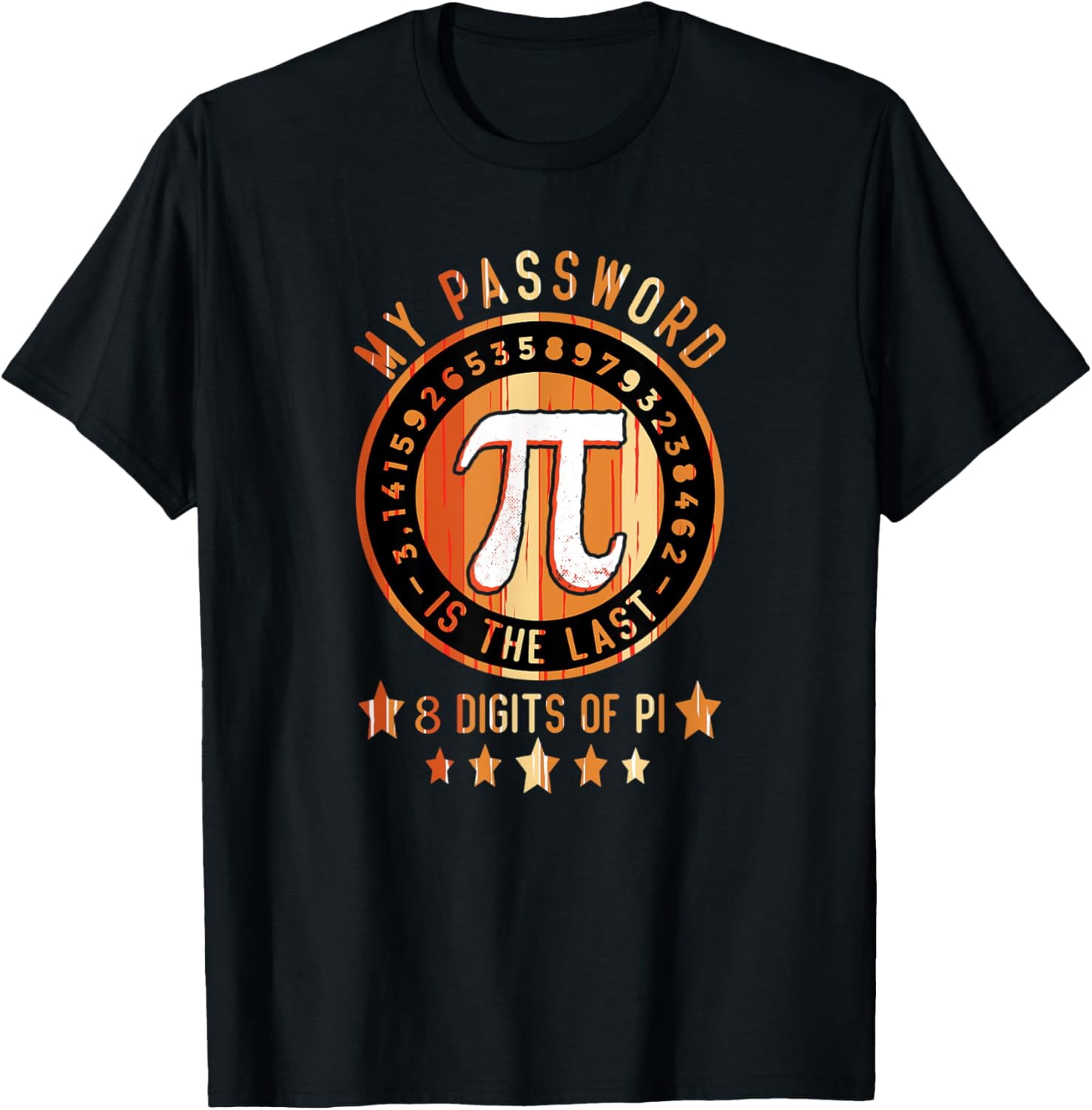 My Password Is The Last 8 Digits of Pi Math Day Mathematic T-Shirt men ...