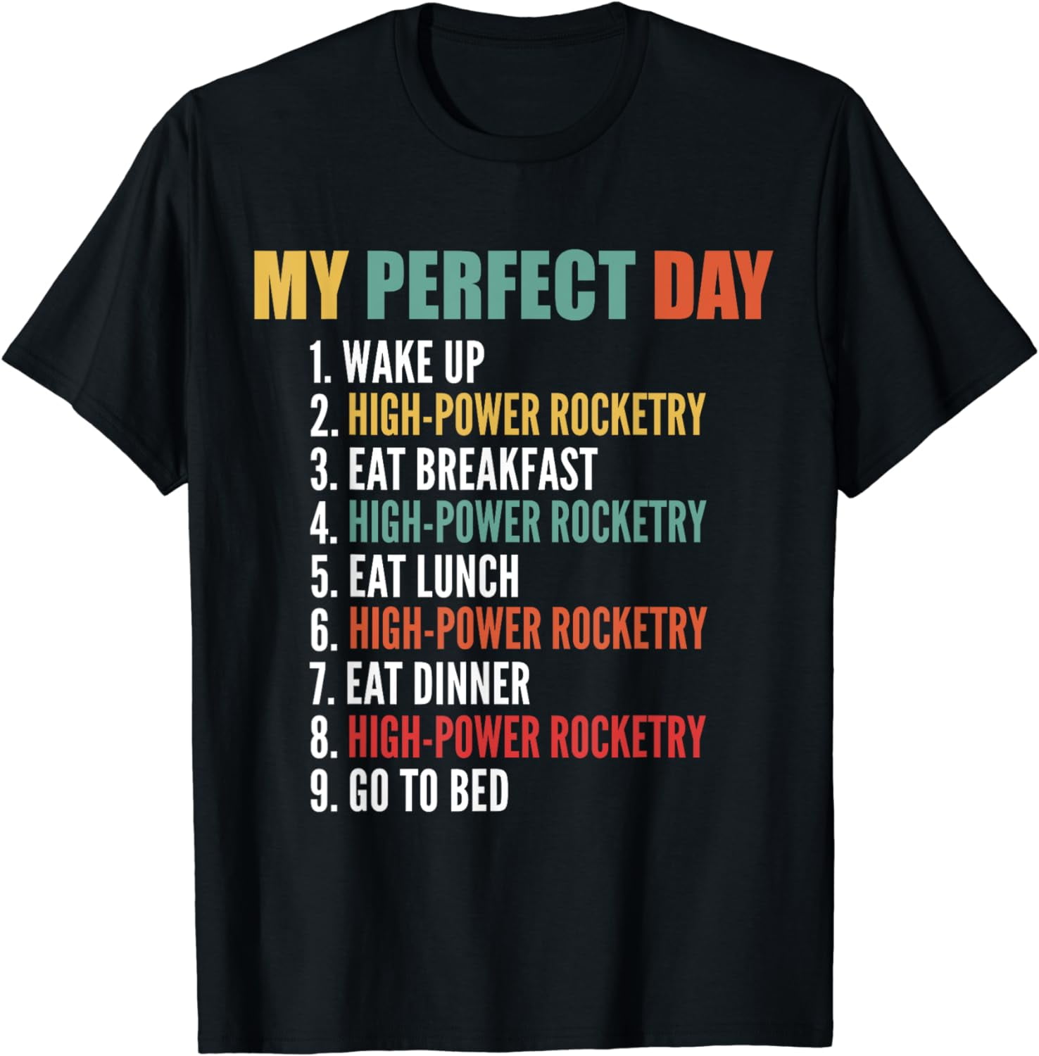 My Perfect Day Funny High-power Rocketry T-Shirt - Walmart.com