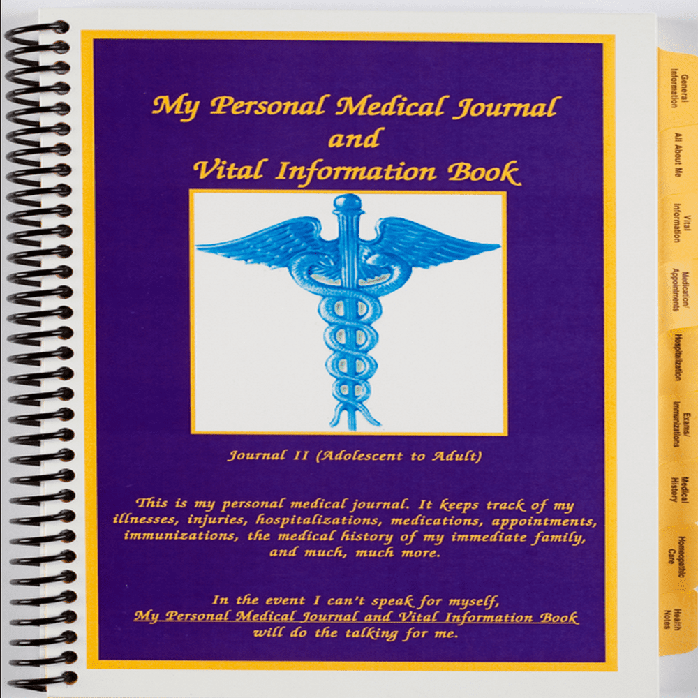 My Personal Medical Journal Medical Record Keeping Book For Adolescent ...