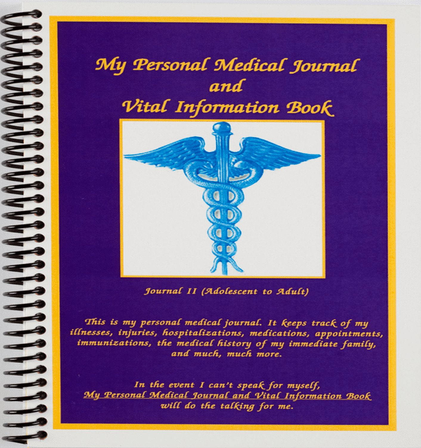 My Personal Medical Journal Medical Record Keeping Book For Adolescent ...