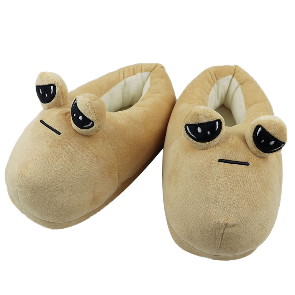 My Pet Alien Pou Plush Slippers Toys Winter Warm Shoes 11'' Long For ...