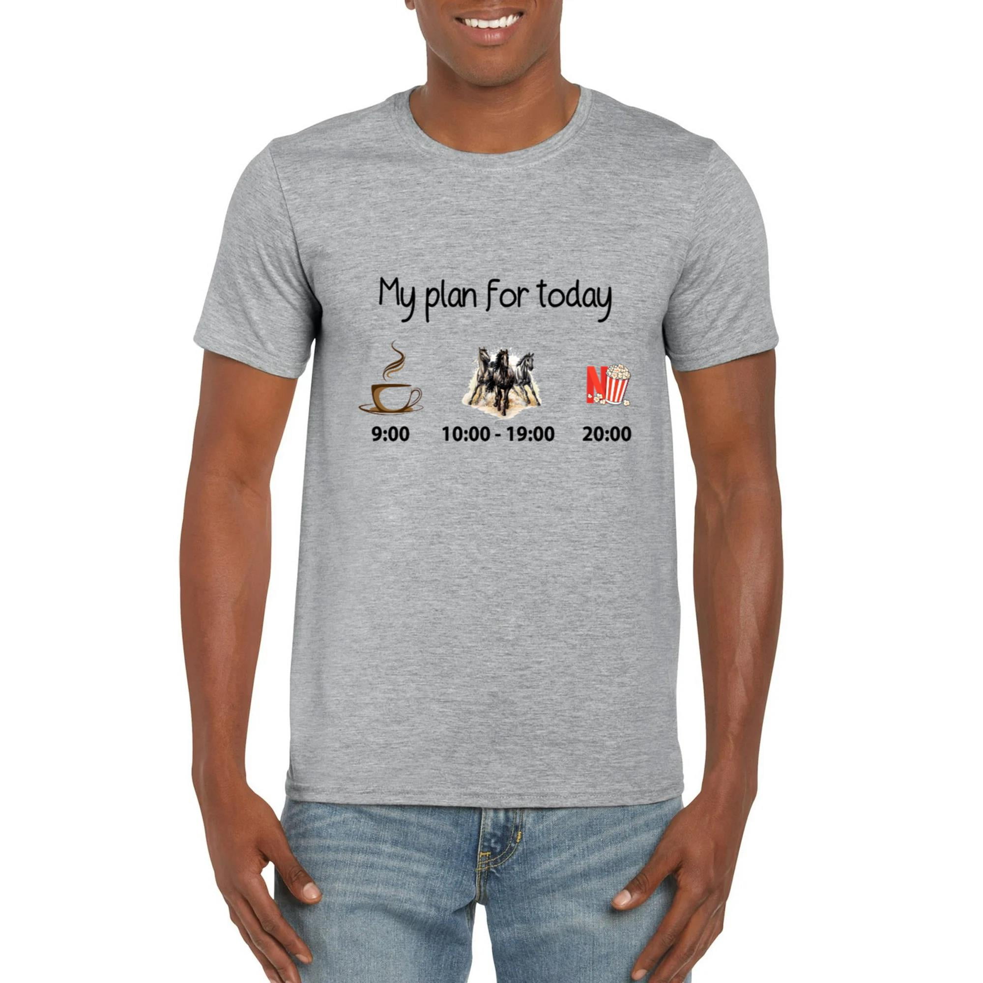 My Plan For Today Funny Schedule List To Do Organizer T-Shirt, for men ...