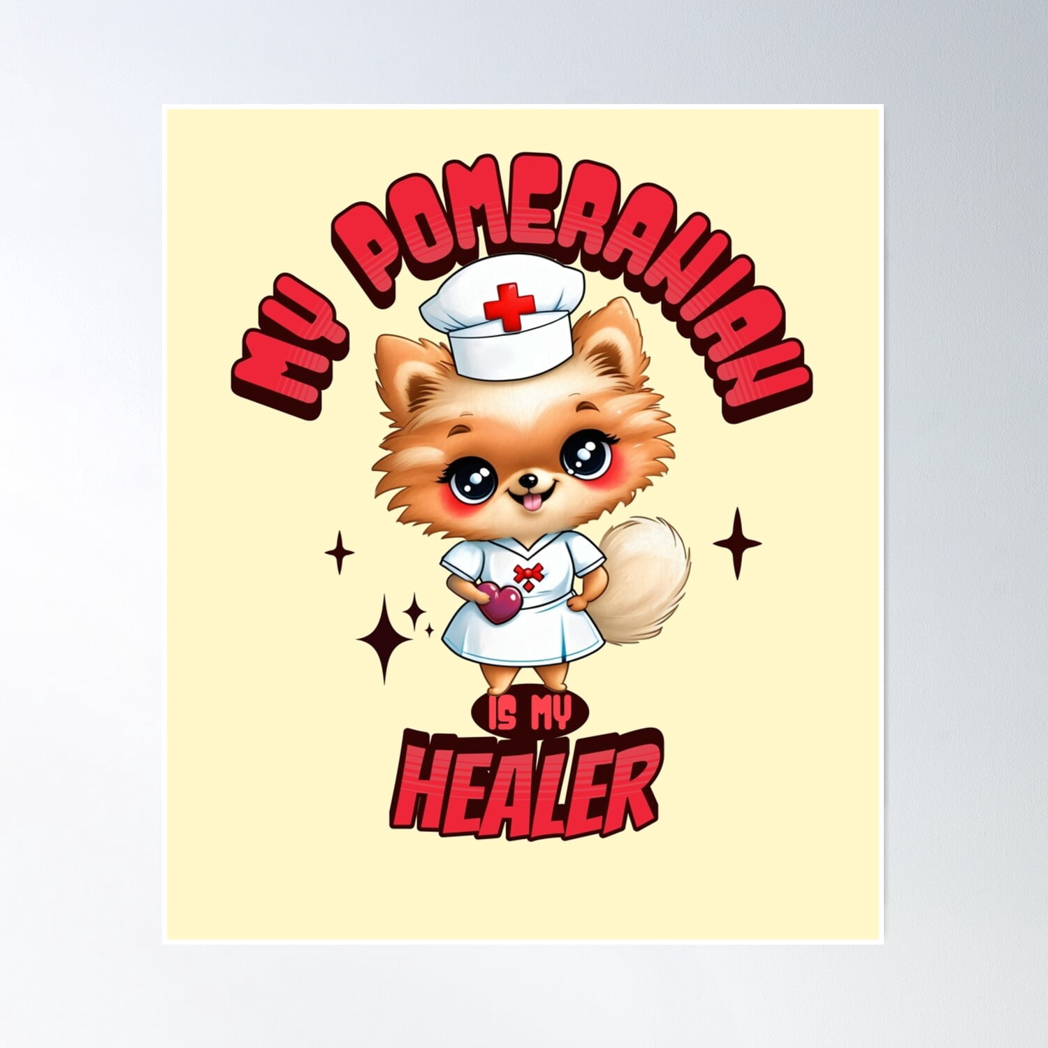 My Pomeranian Is My Healer, Cute Chibi Pomeranian Nurse, Doctor, Xray ...