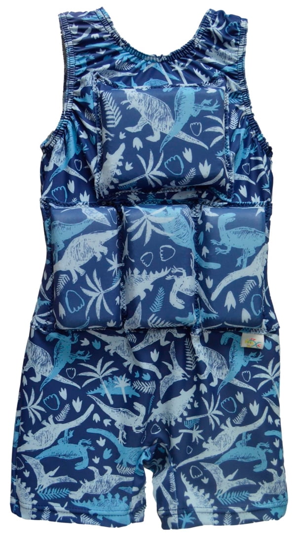 My Pool Pal Boy's Swimwear Flotation Lifevest Swimsuit, Blue Dino ...