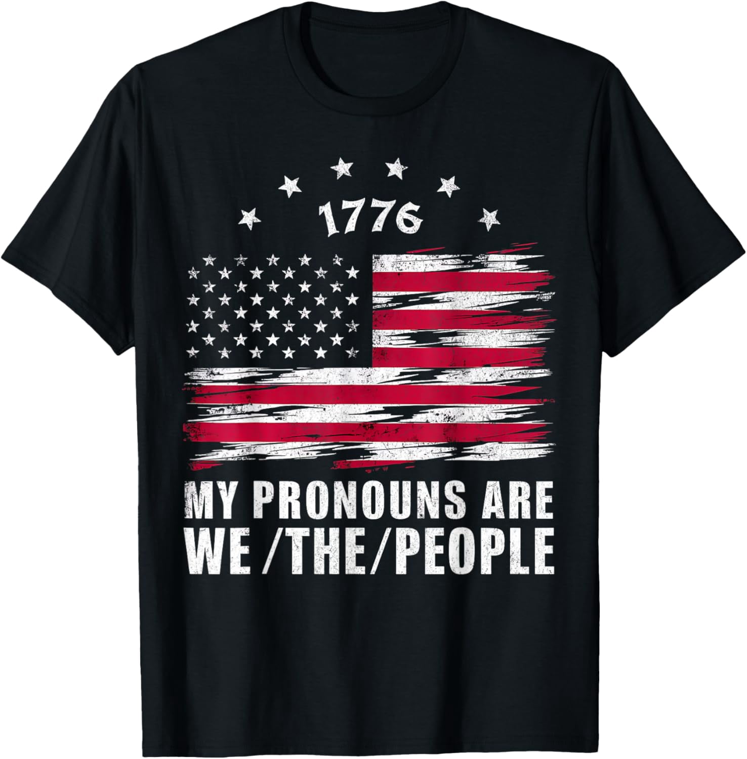 My Pronouns Are We The People American Flag T-Shirt - Walmart.com