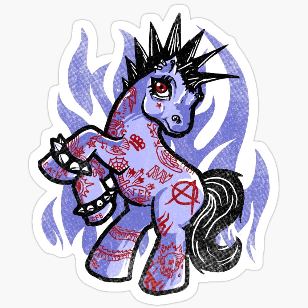 My Punkrock Pony Sticker Phone Decal Water Bottle Stickers Car Decals ...