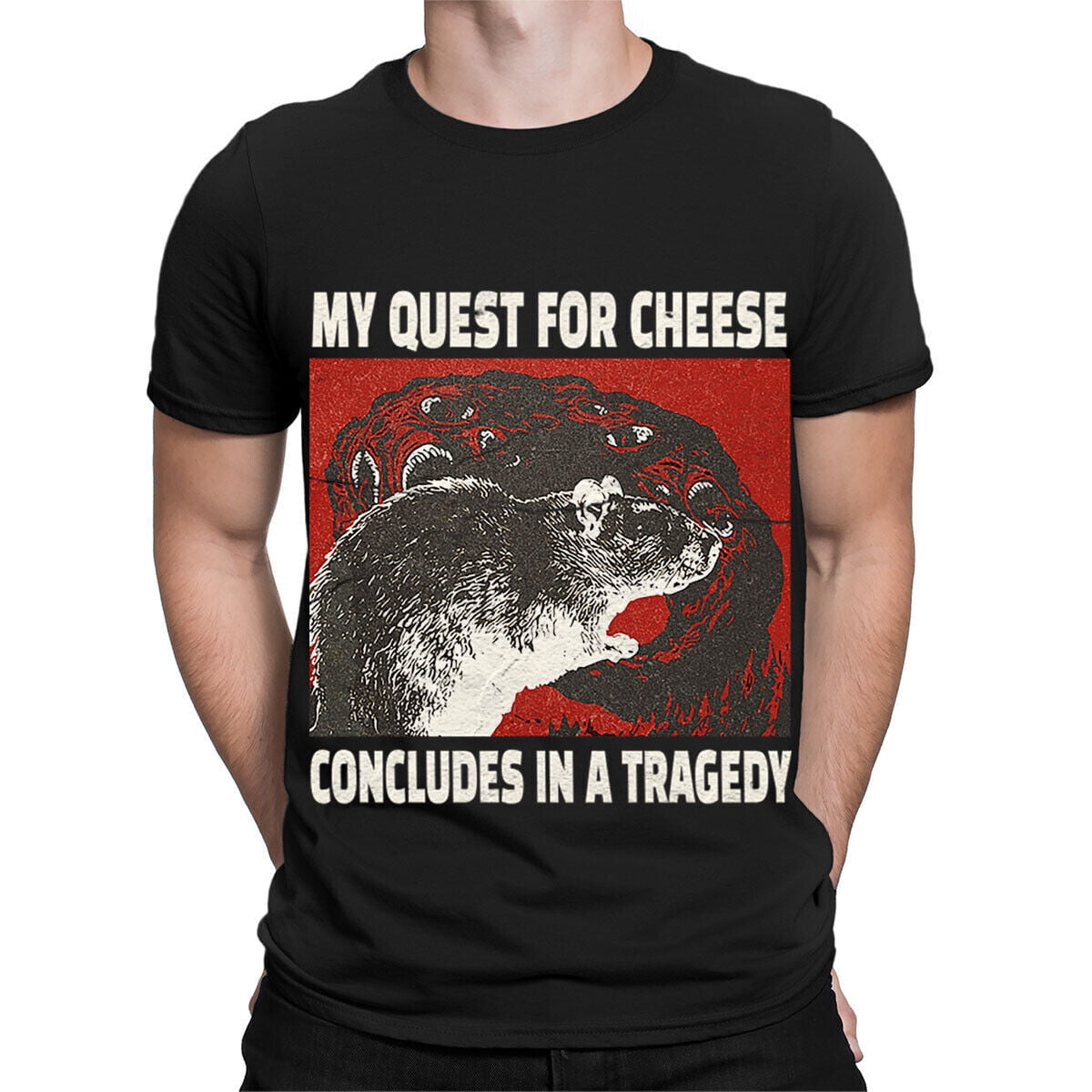 My Quest For Cheese Horror Rat Japanese Art Vintage Mens Womens T ...