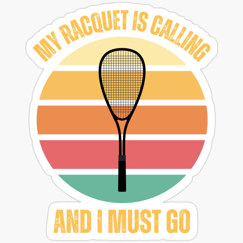 My Racquet Is Calling And I Must Go Sticker Phone Decal Water Bottle ...