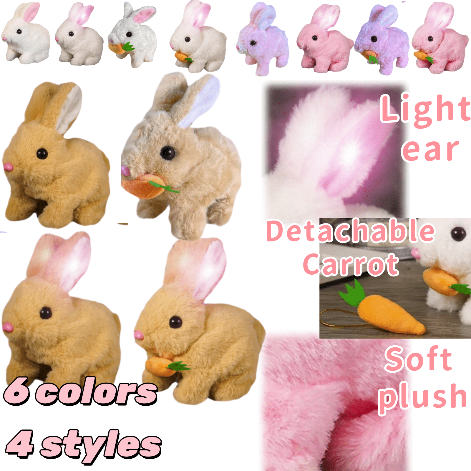 My Realistic Bunny Toy Handmade Interactive Bunny Stuffed Animal Easter ...