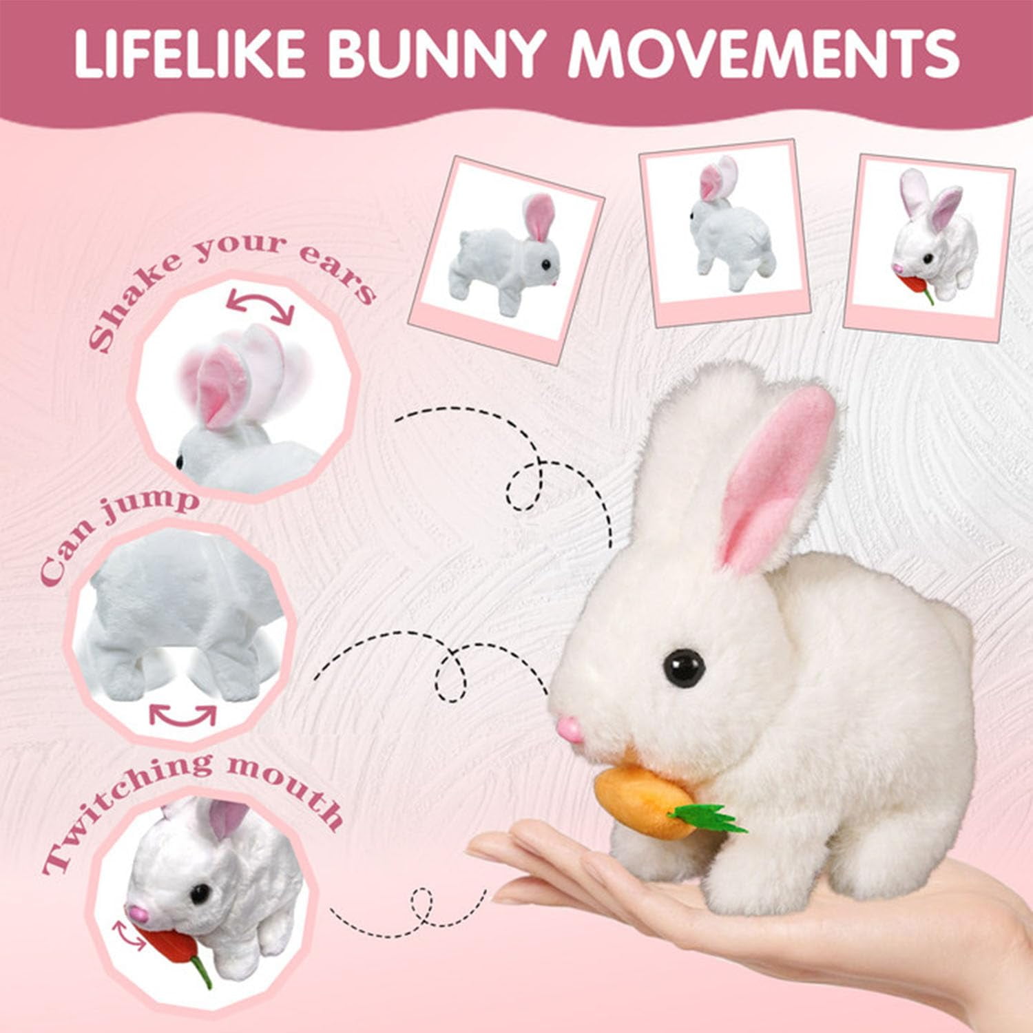 My Realistic Bunny Toy Handmade Interactive Bunny Stuffed Animal Easter ...