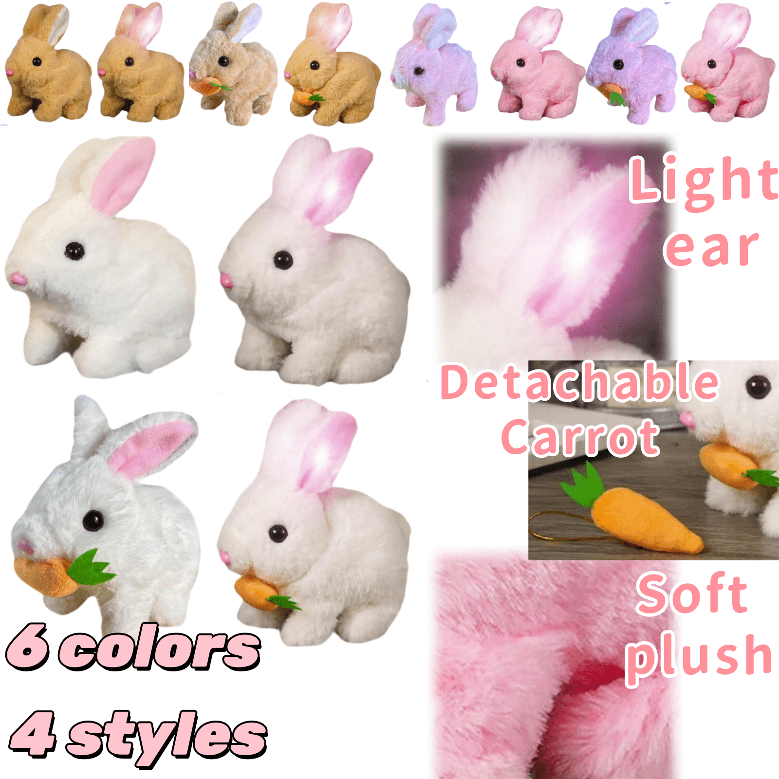 My Realistic Bunny Toy Handmade Interactive Bunny Stuffed Animal Easter ...