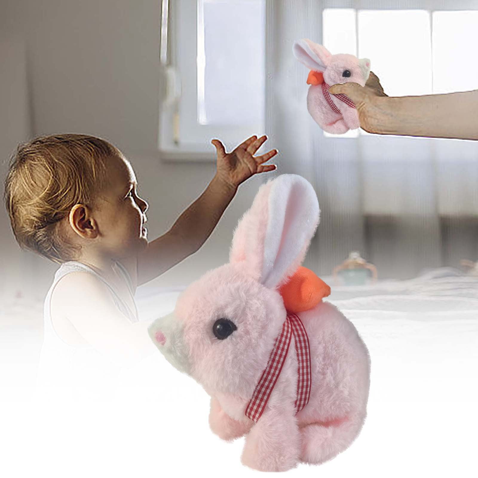 My Realistic Bunny Toy Interactive Animal with Lifelike Jumping and Ear ...