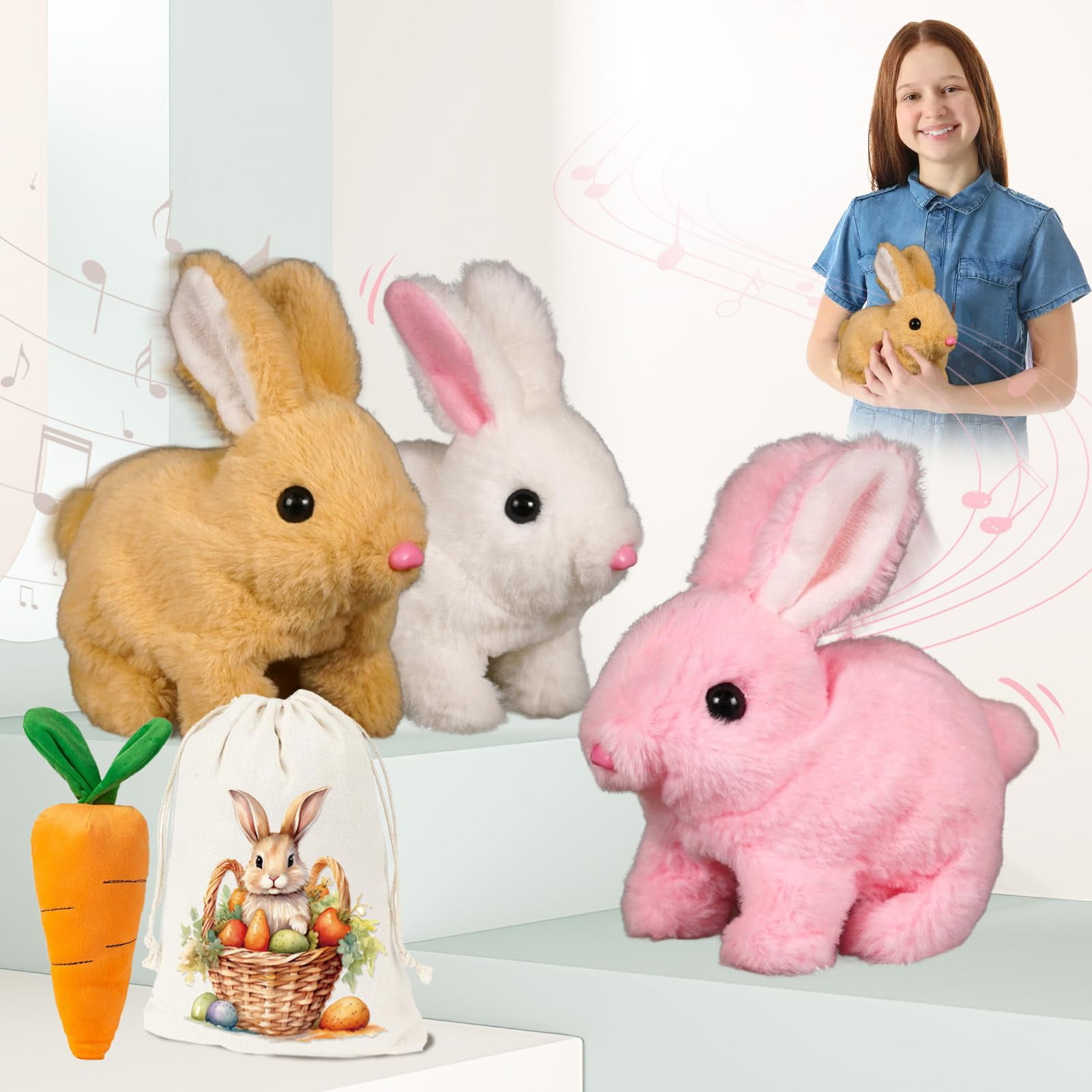 My Realistic Bunny Toy, Interactive Bunny Realistic Bunny - Jumping, Twitching, And Shaking Ears ...