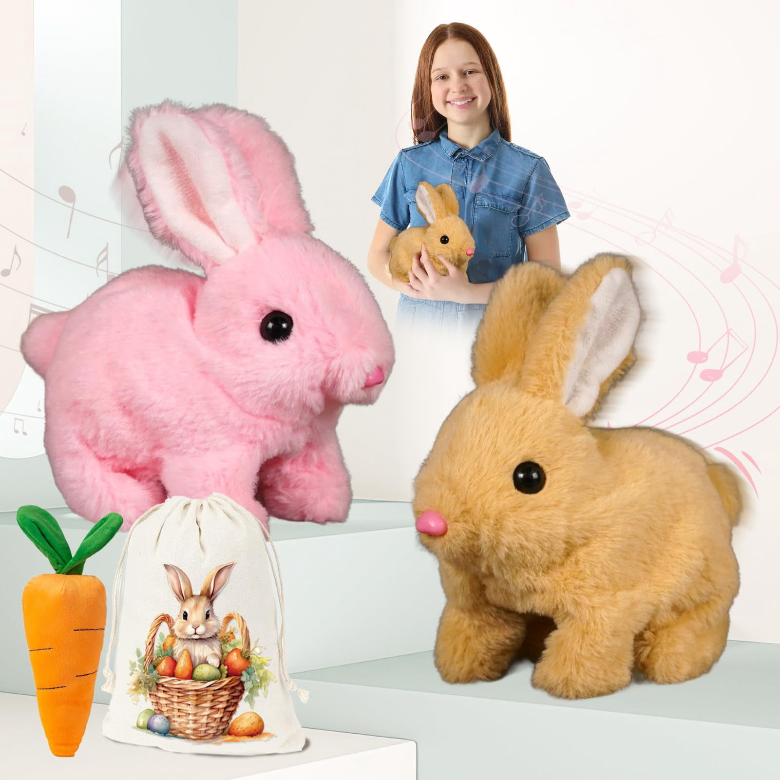 My Realistic Bunny Toy, Interactive Bunny Realistic Bunny - Jumping ...