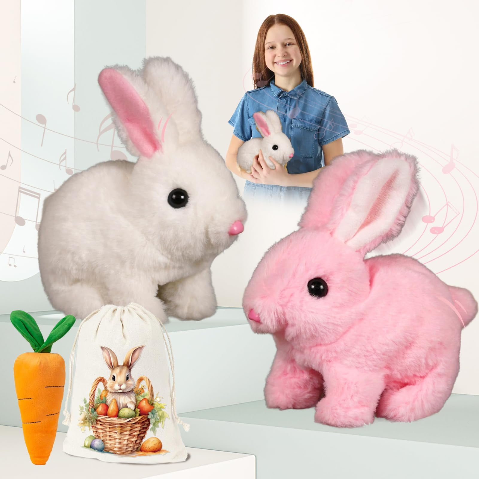 My Realistic Bunny Toy, Interactive Bunny Realistic Bunny - Jumping ...