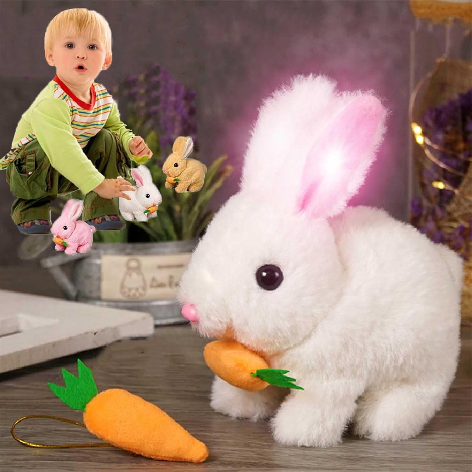 My Realistic Bunny Toy, Realistic Bunny Toy for Kids, Interactive Bunny ...