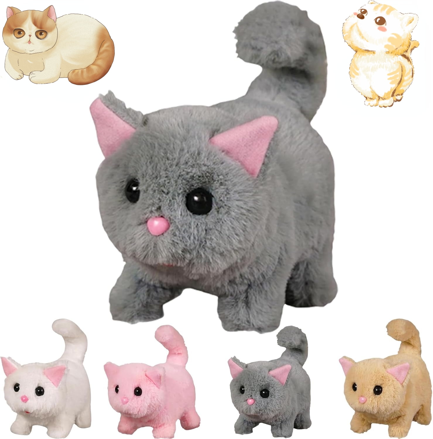 My Realistic Cat Toy - 2025 New AI Robot Kitten, Interactive Plush Cat ...