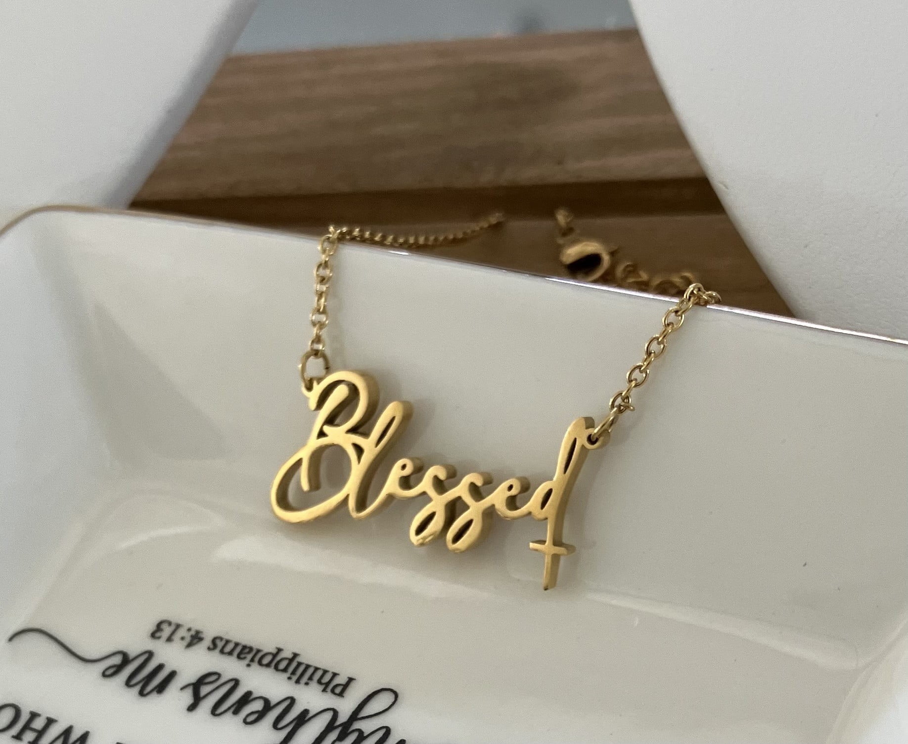 My Recovery Armor Blessed Cross Necklace, Stainless Steel, - Walmart.com