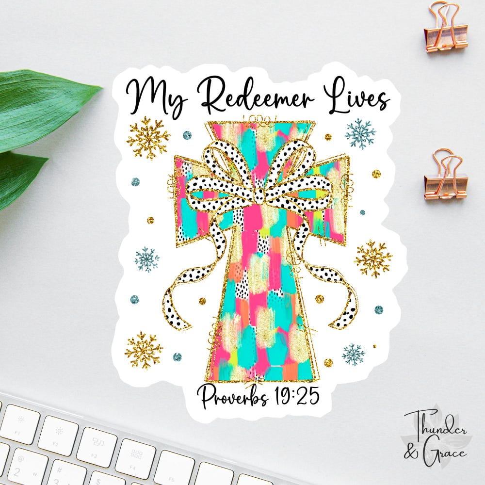 My Redeemer Lives Sticker, Bible Sticker, Bible Journalings For Women ...