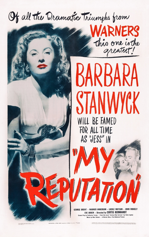 My Reputation Us Poster Art Left: Barbara Stanwyck 1946 Movie Poster ...