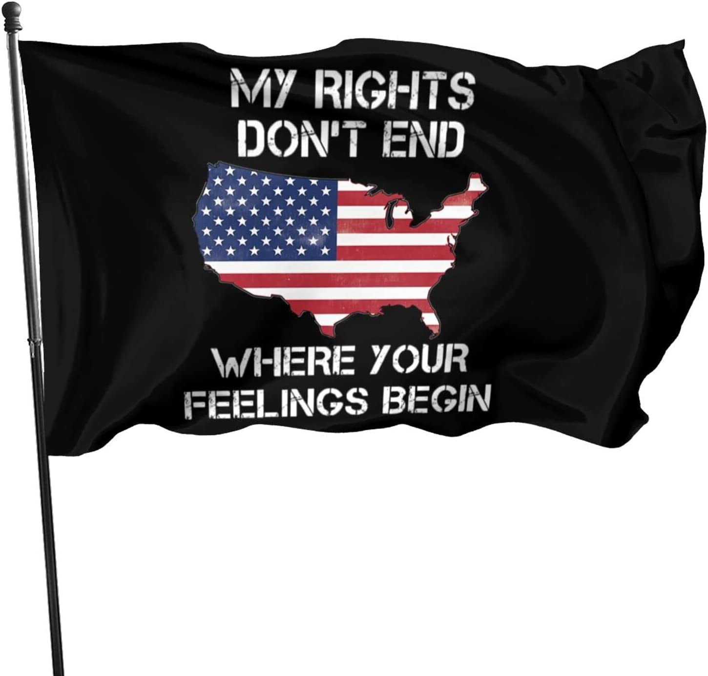 My Rights Don'T End Where Your Feelings Begin Garden 3x5Ft Flag Outdoor ...
