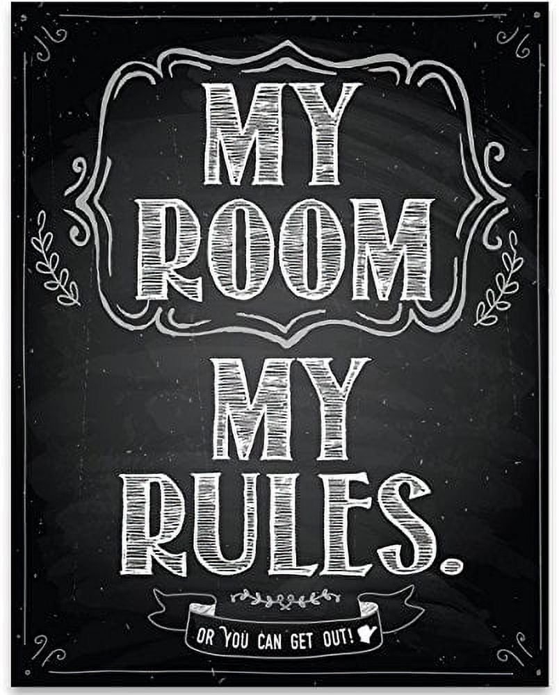My Room My Rules - 11x14 Unframed Typography Art Print - Great Bedroom ...