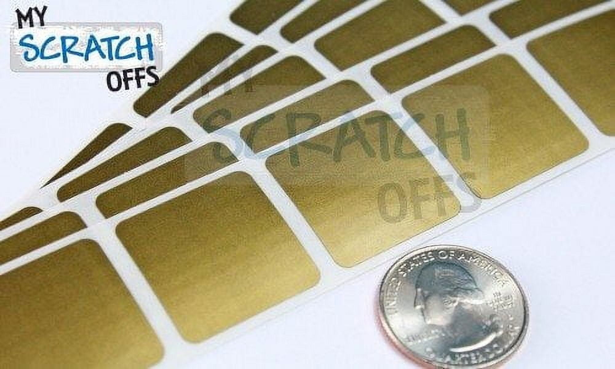My Scratch Offs 1" Gold Square Scratch-off Sticker Labels, 100 Count ...