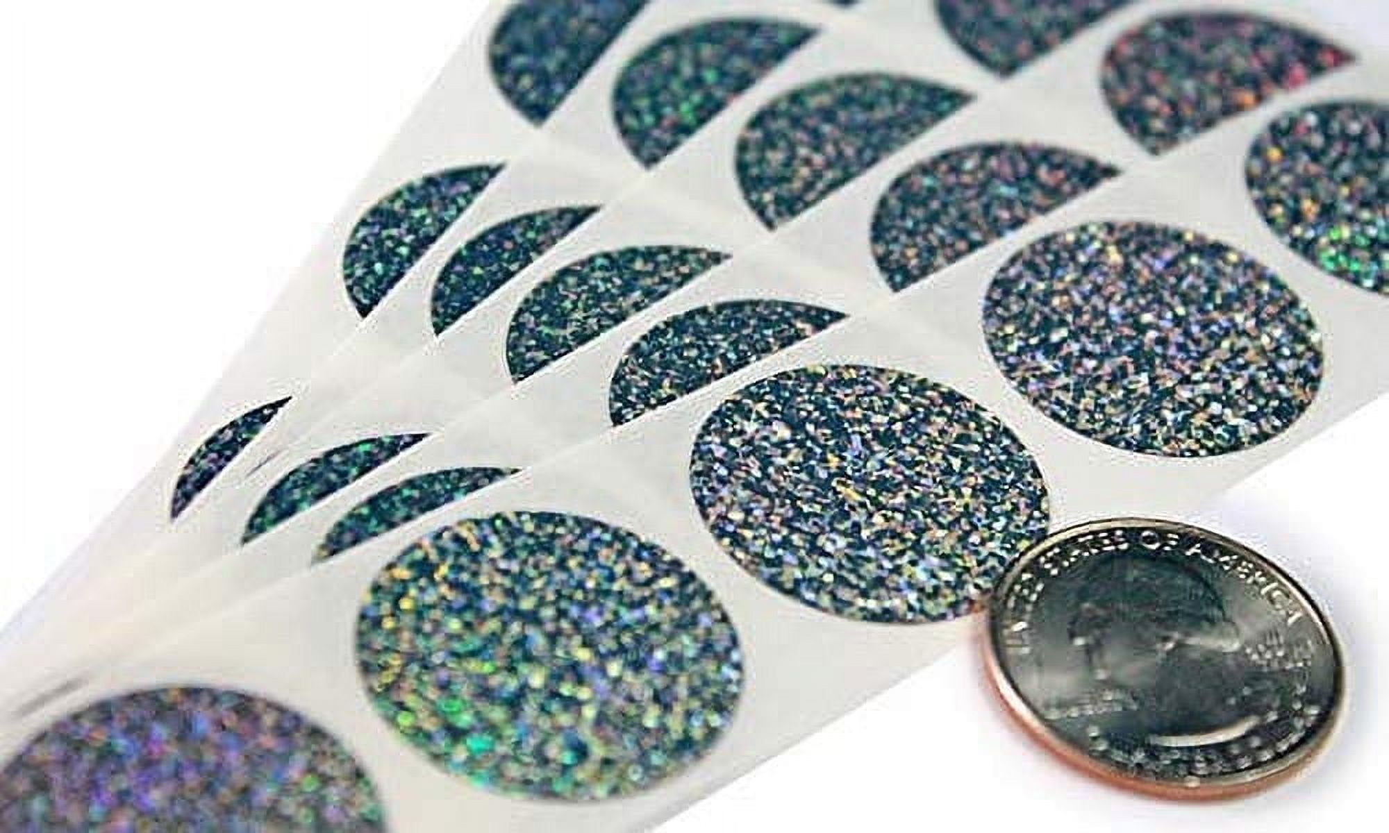My Scratch Offs 1" Holographic Glitter Silver Round Scratch-off Sticker ...