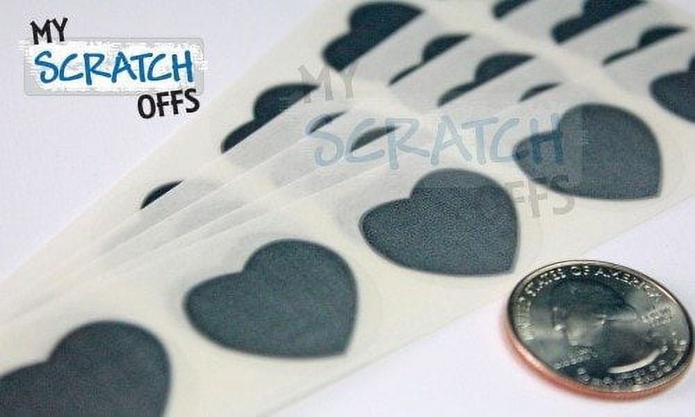 My Scratch Offs 1" Silver Heart Blank Scratch-off Sticker Labels, 500 ...
