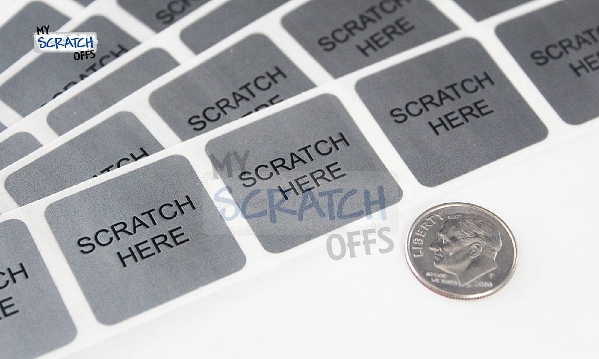 My Scratch Offs 1" Silver Square "Scratch Here" Scratch-off Sticker ...