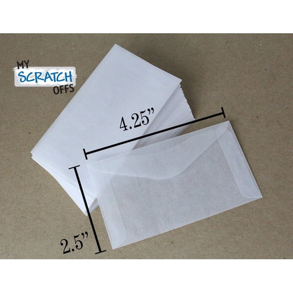 My Scratch Offs Glassine Mini Envelopes Lottery Ticket Seeds Tissue ...