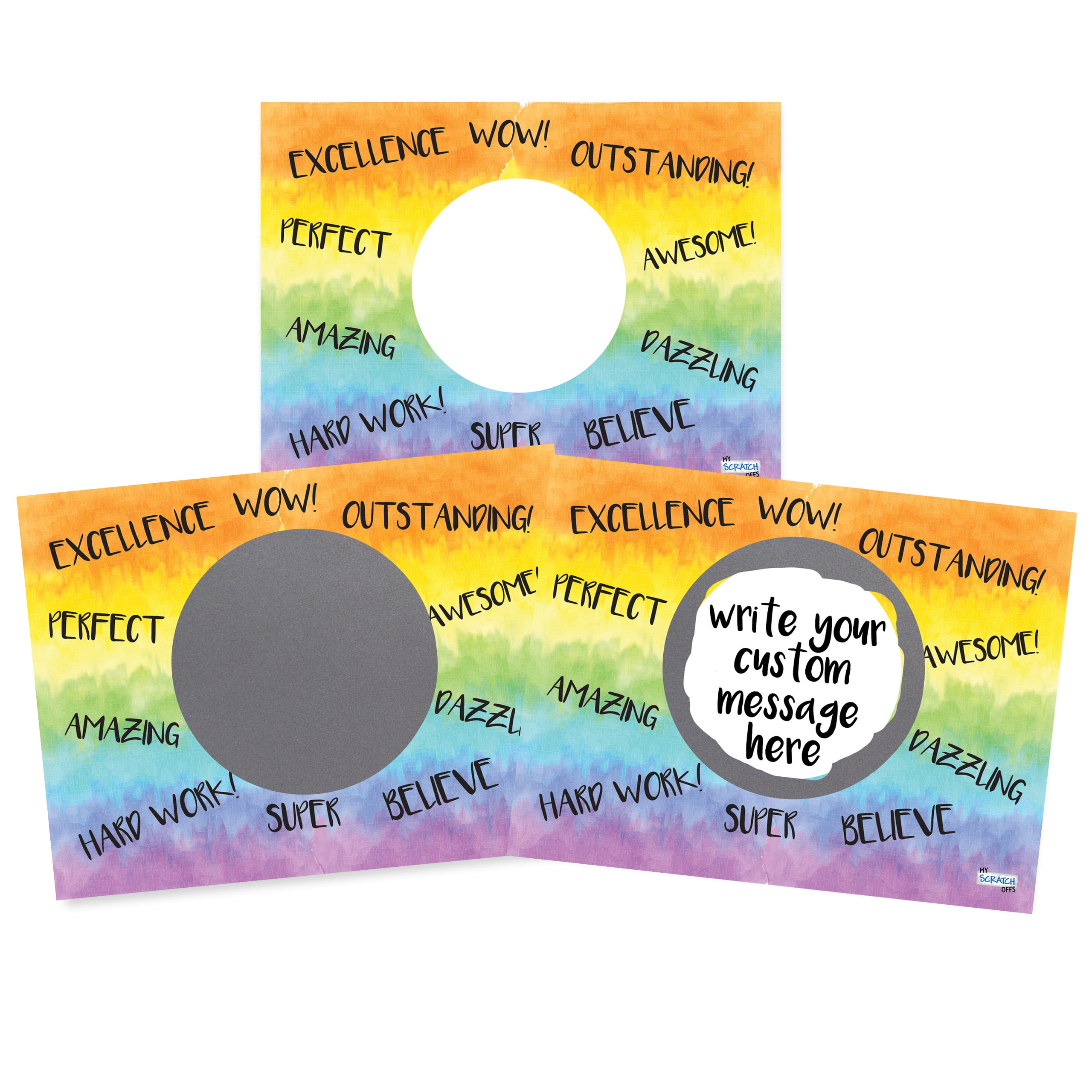 My Scratch Offs 20 Pack Scratch Off Card Watercolor Rainbow DIY Make ...