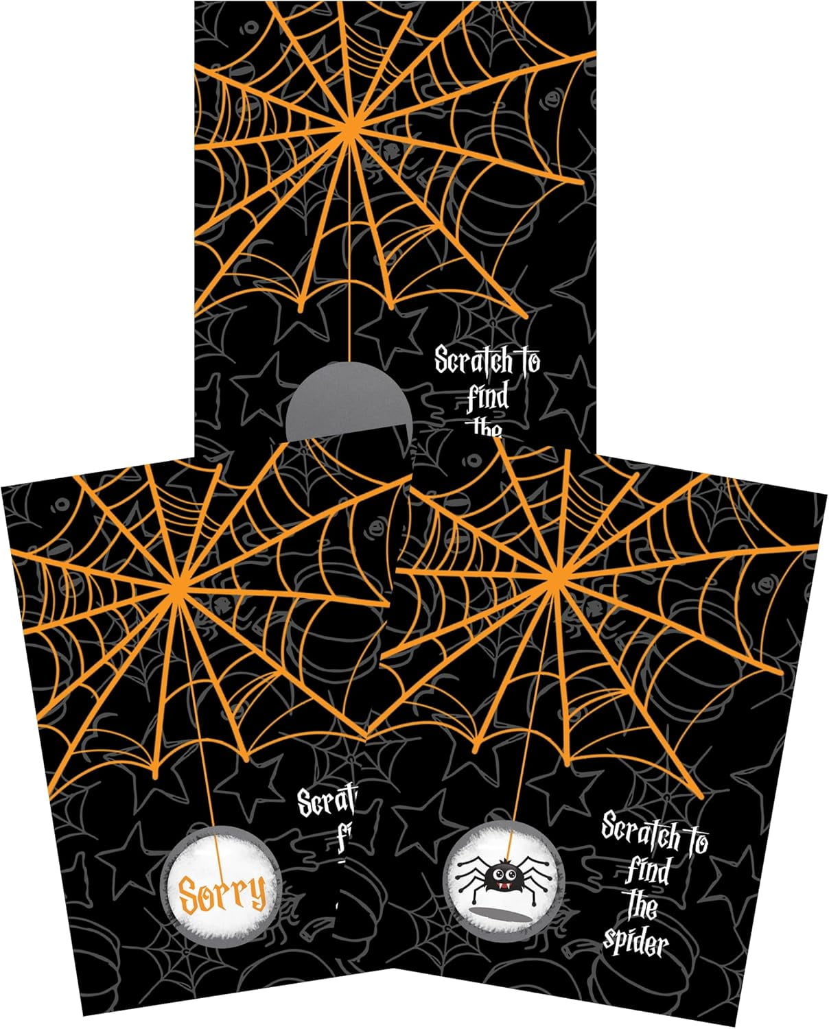 My Scratch Offs – 50 Pack Find The Spider Halloween Scratch Off Cards ...