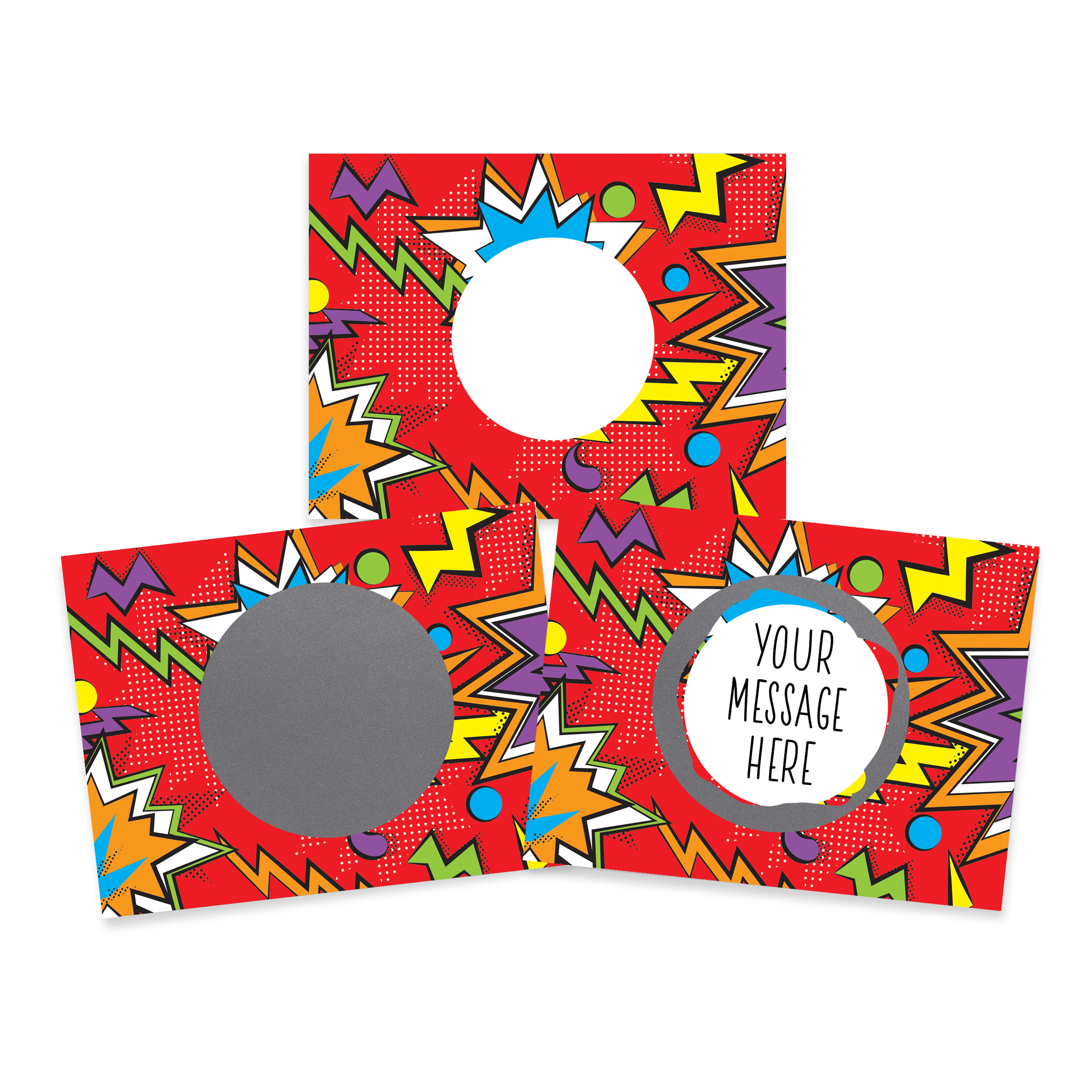 My Scratch Offs 50 Zig Zag Red DIY Blank Make your Own Scratch-Off Card ...