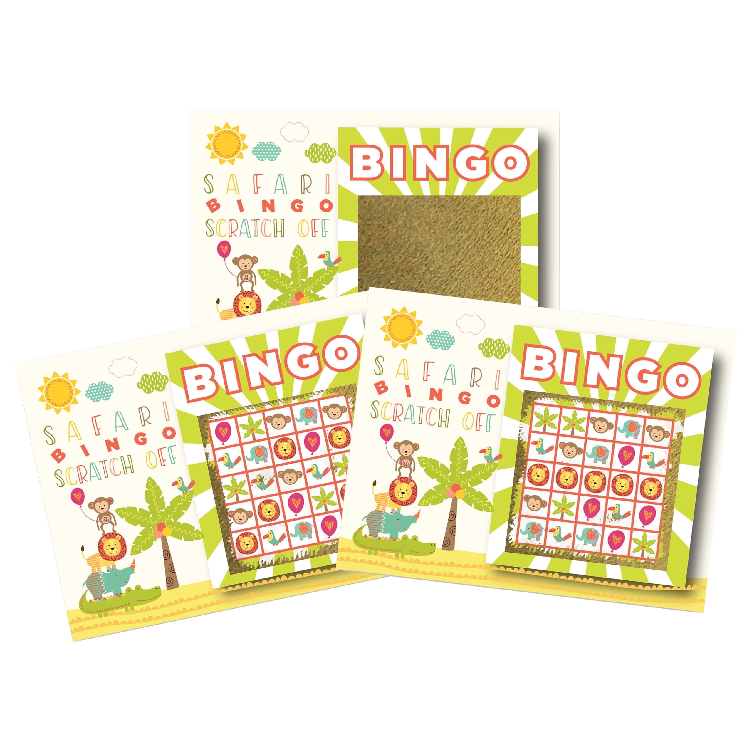 My Scratch Offs Baby Shower Sprinkle Safari Animal BINGO Scratch-off ...