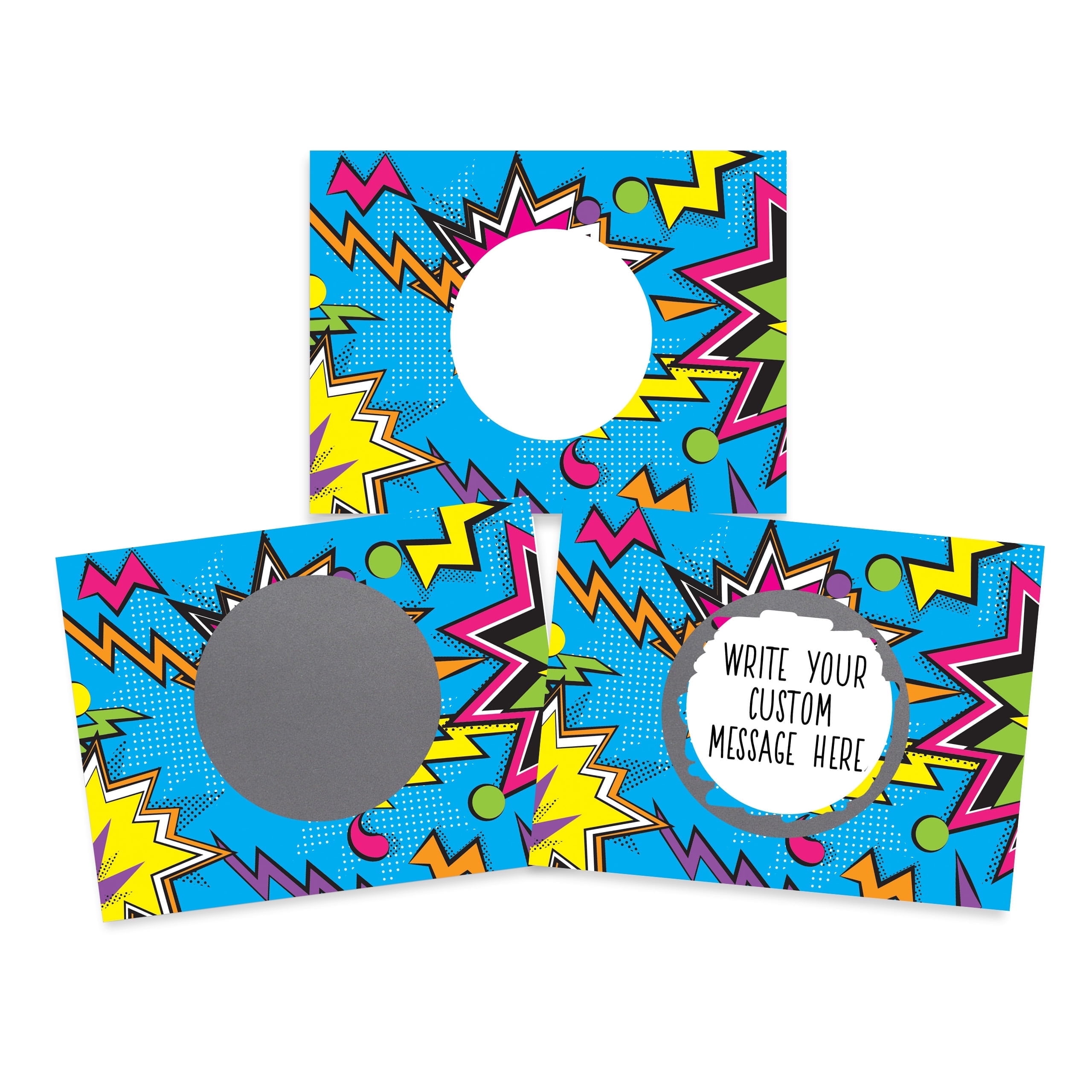 My Scratch Offs Blue Zig Zag Teacher Rewards Blank DIY Scratch-off Note ...