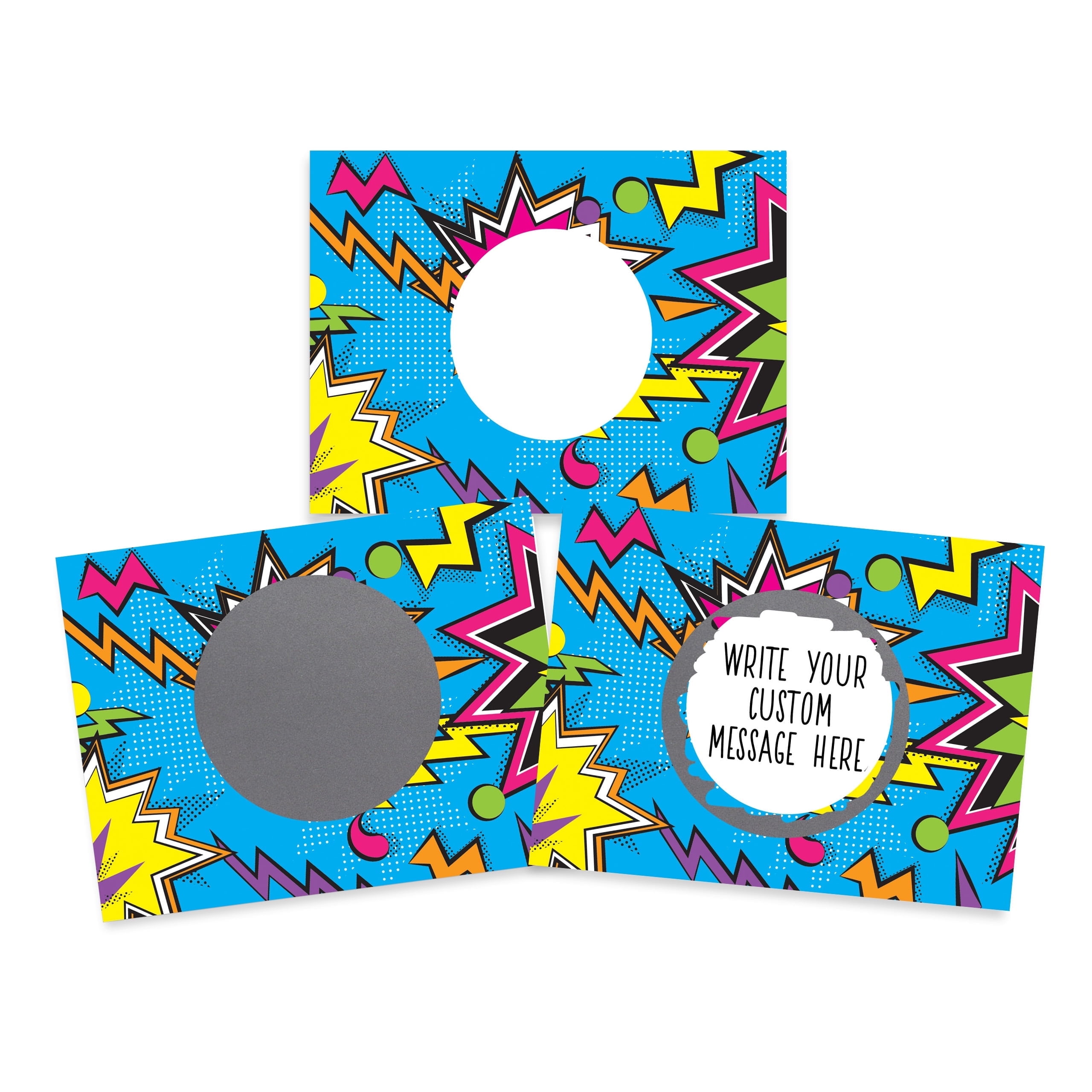 My Scratch Offs Blue Zig Zag Teacher Rewards Blank DIY Scratch Off Note ...