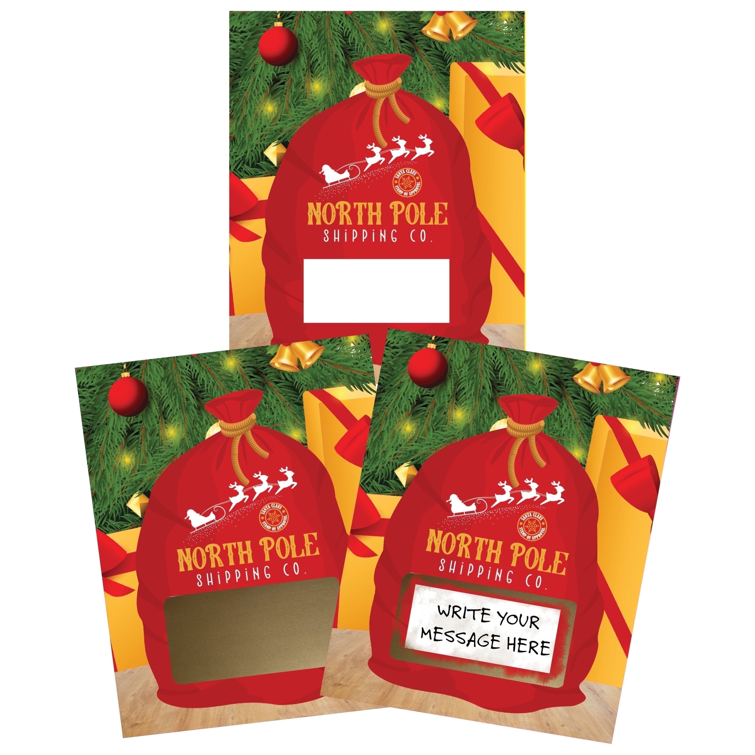 My Scratch Offs Christmas Santa Present Sack DIY Scratch-off Note Cards ...