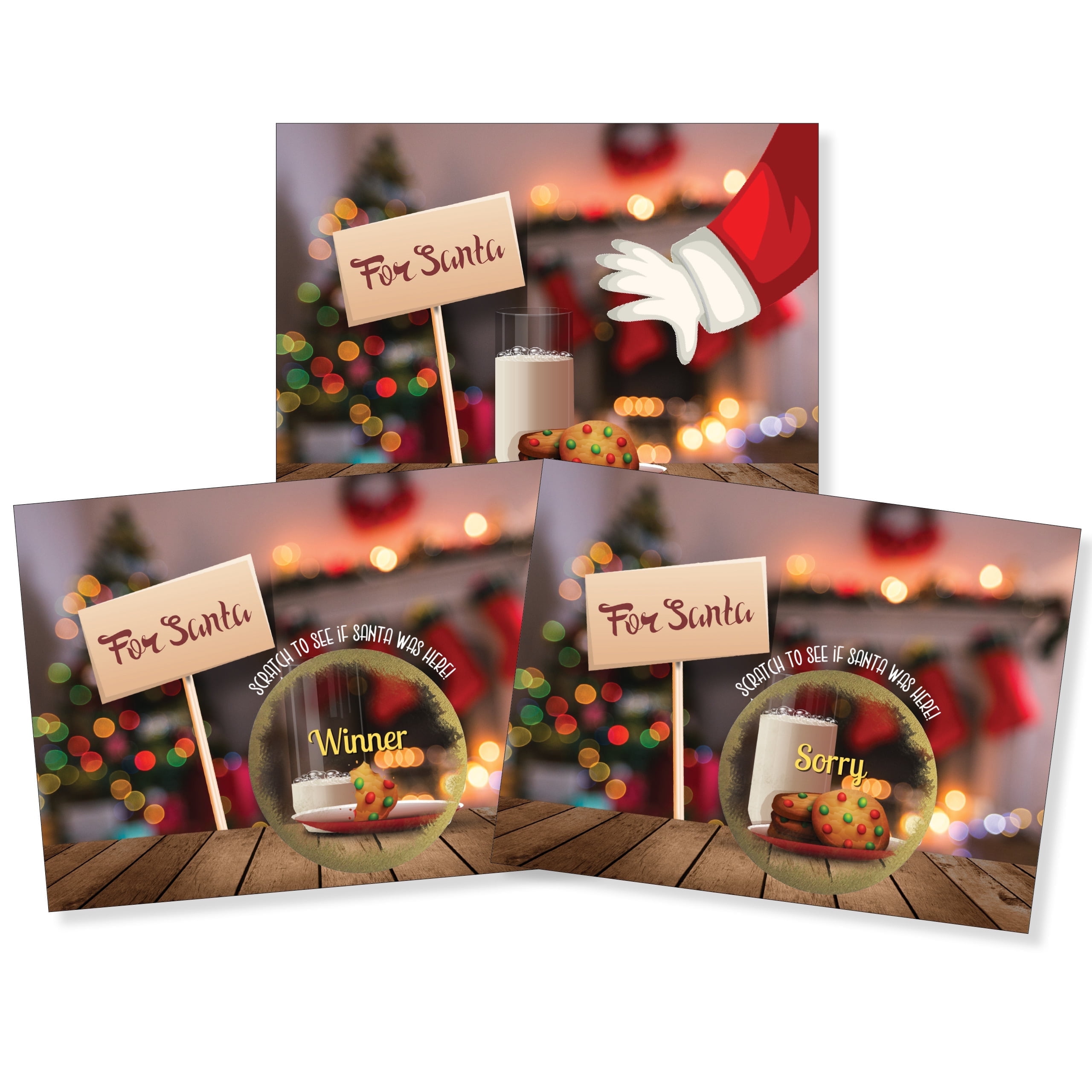 My Scratch Offs Christmas for Santa Cookies & Milk Scratch Off Card ...