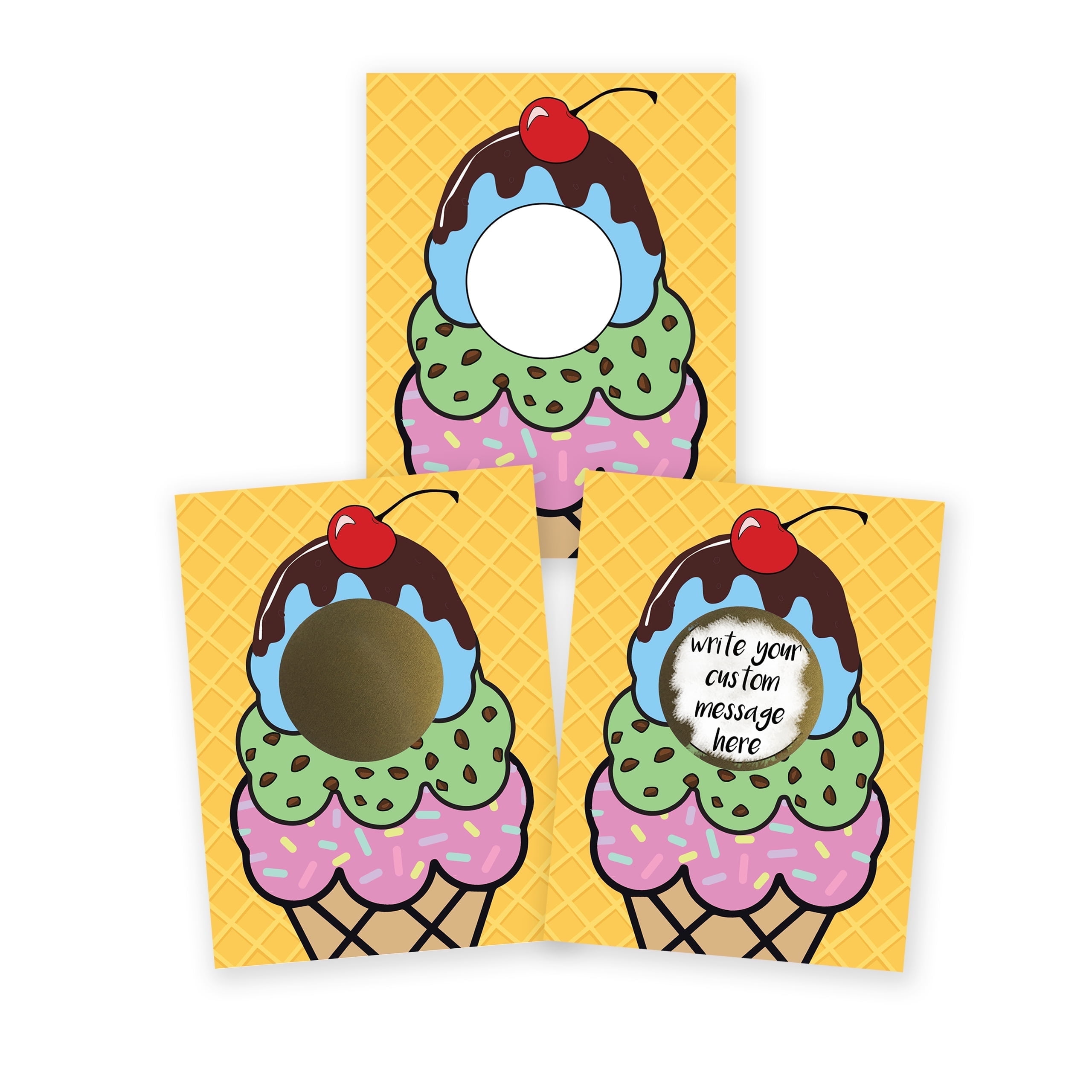 My Scratch Offs Colorful Ice Cream DIY Scratch-off Note Cards ...