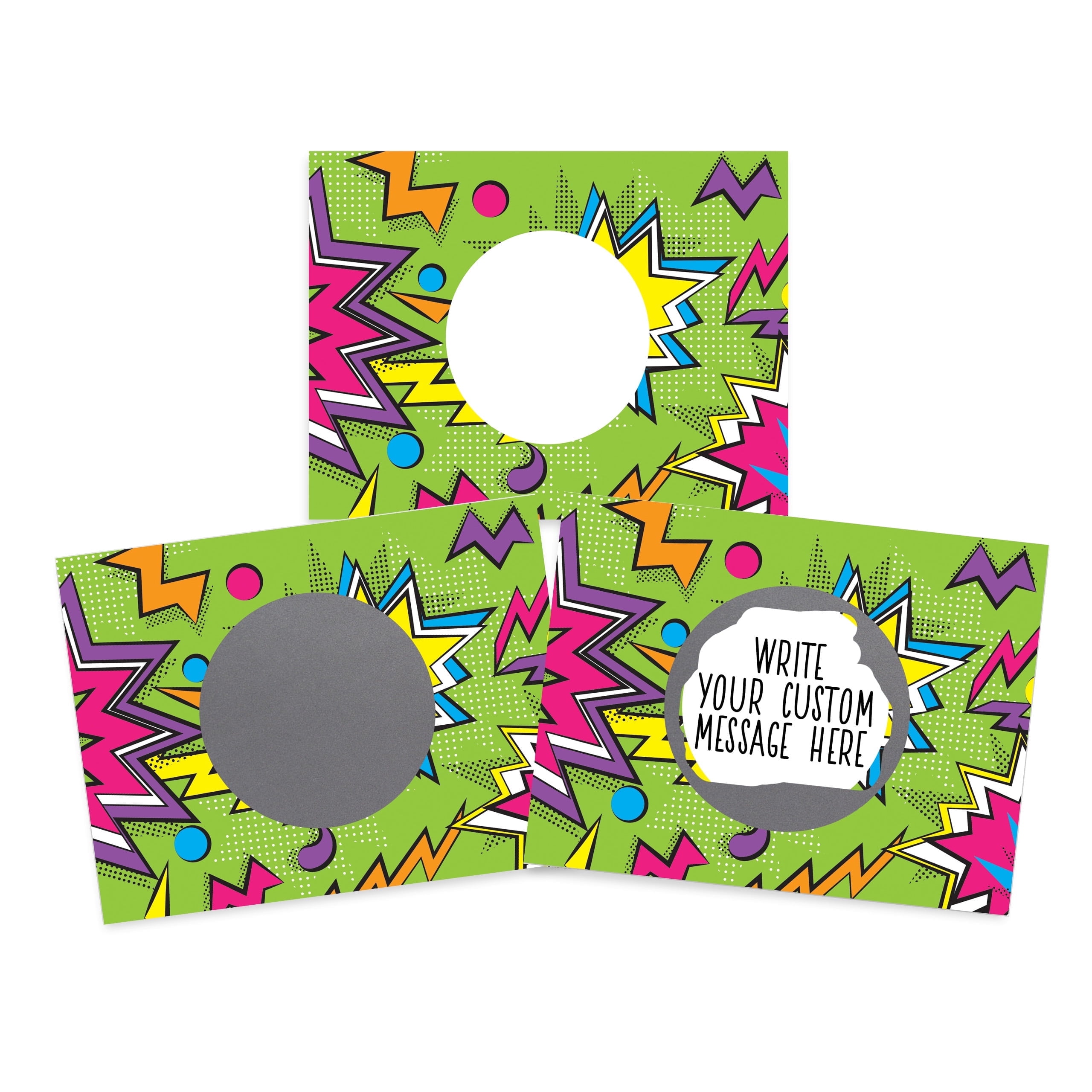 My Scratch Offs Green Zig Zag Teacher Rewards Blank DIY Scratch Off ...