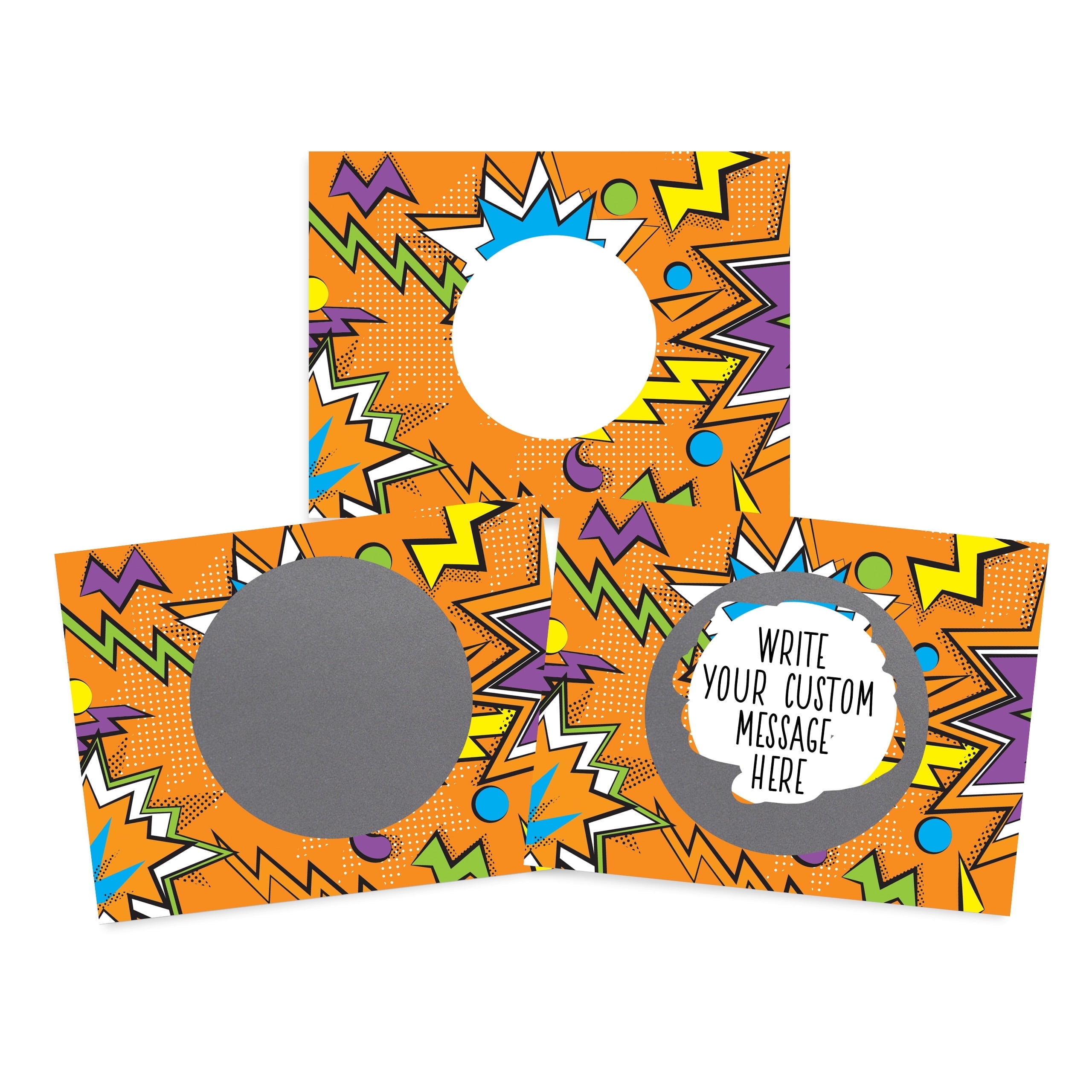 My Scratch Offs Orange Zig Zag Teacher Rewards Blank DIY Scratch Off ...