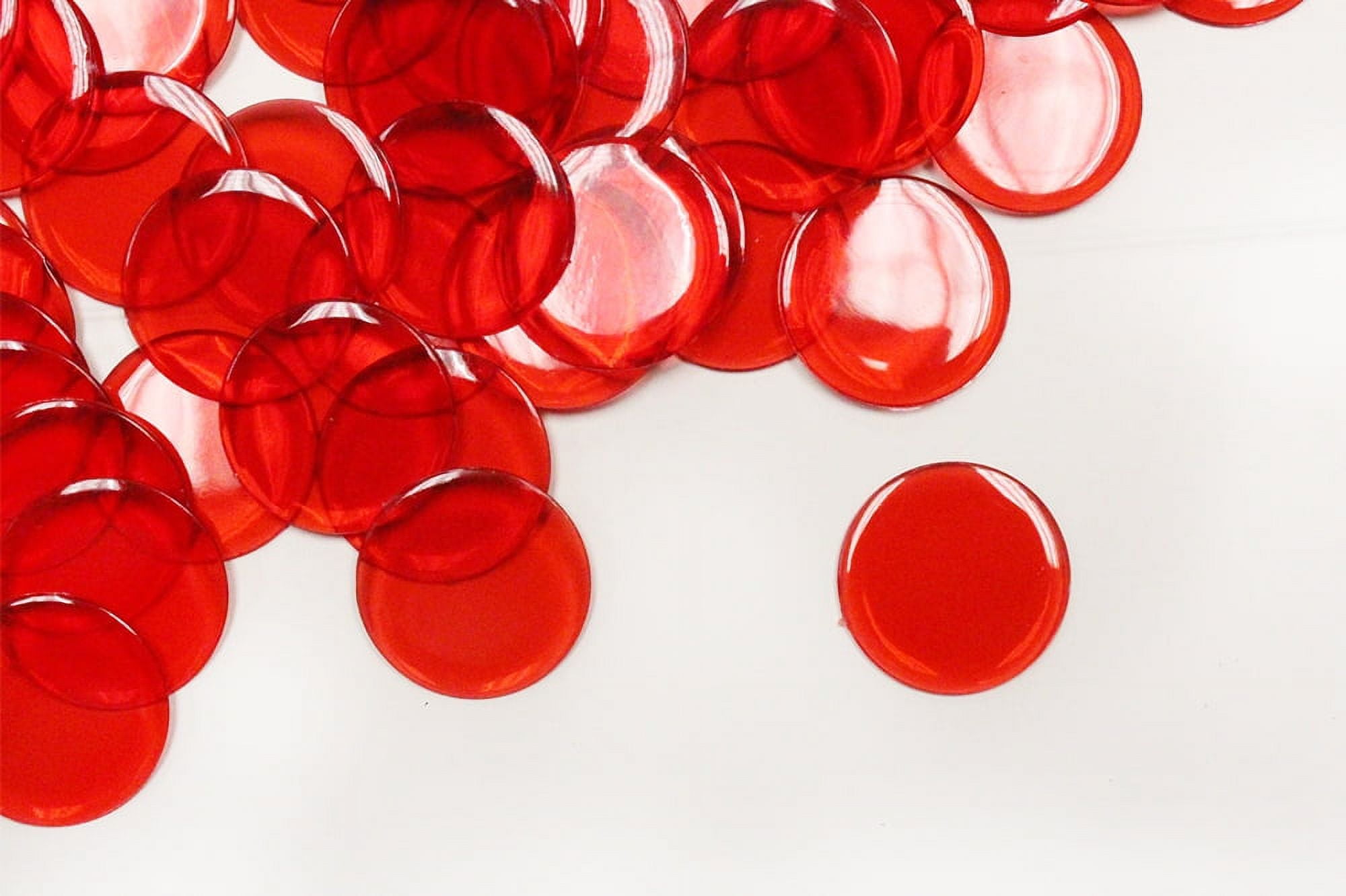 My Scratch Offs 0.75 Inch Red Translucent Plastic Scratcher Chips Penny ...