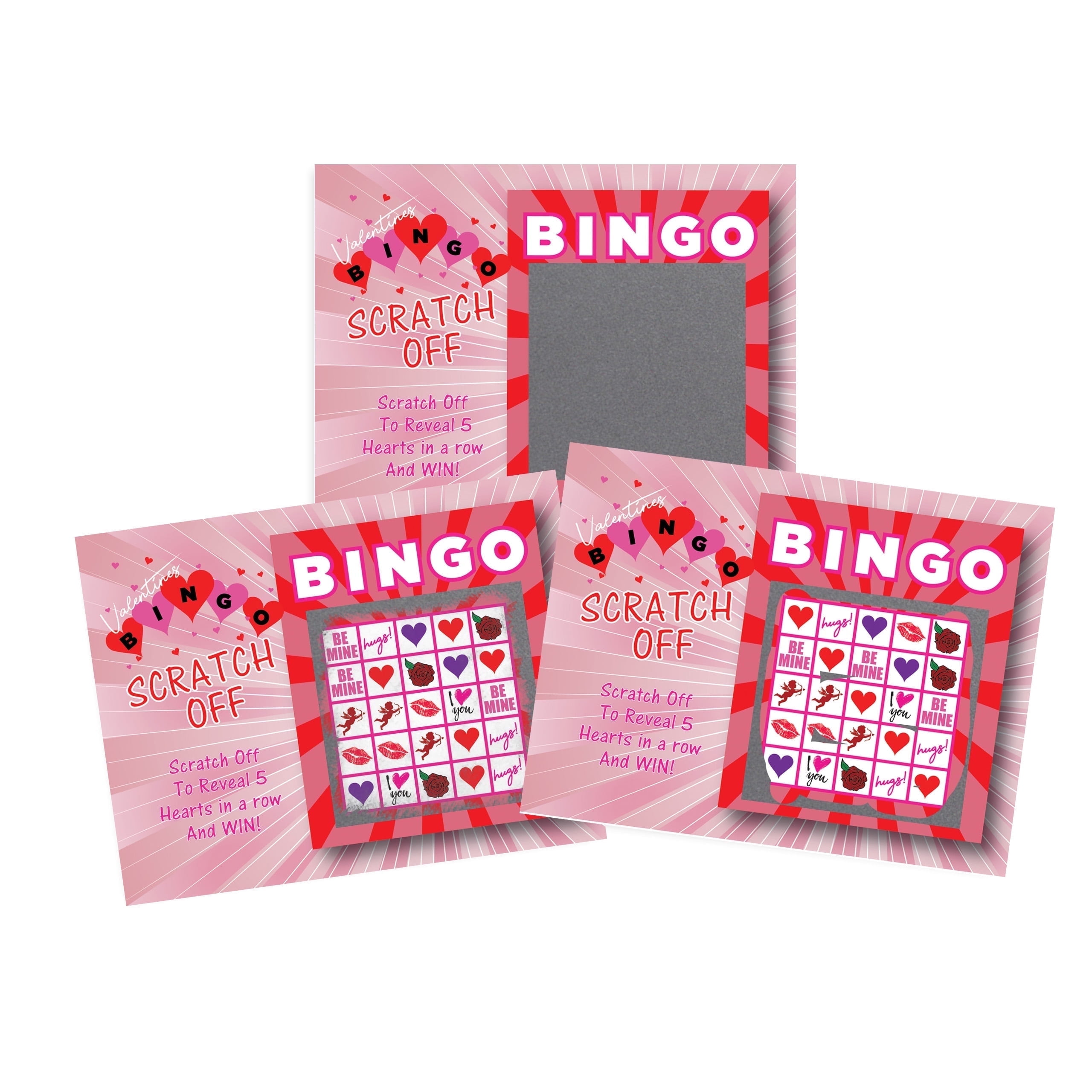 My Scratch Offs Valentine's Bingo Scratch-off Game Card, 26 Pack ...