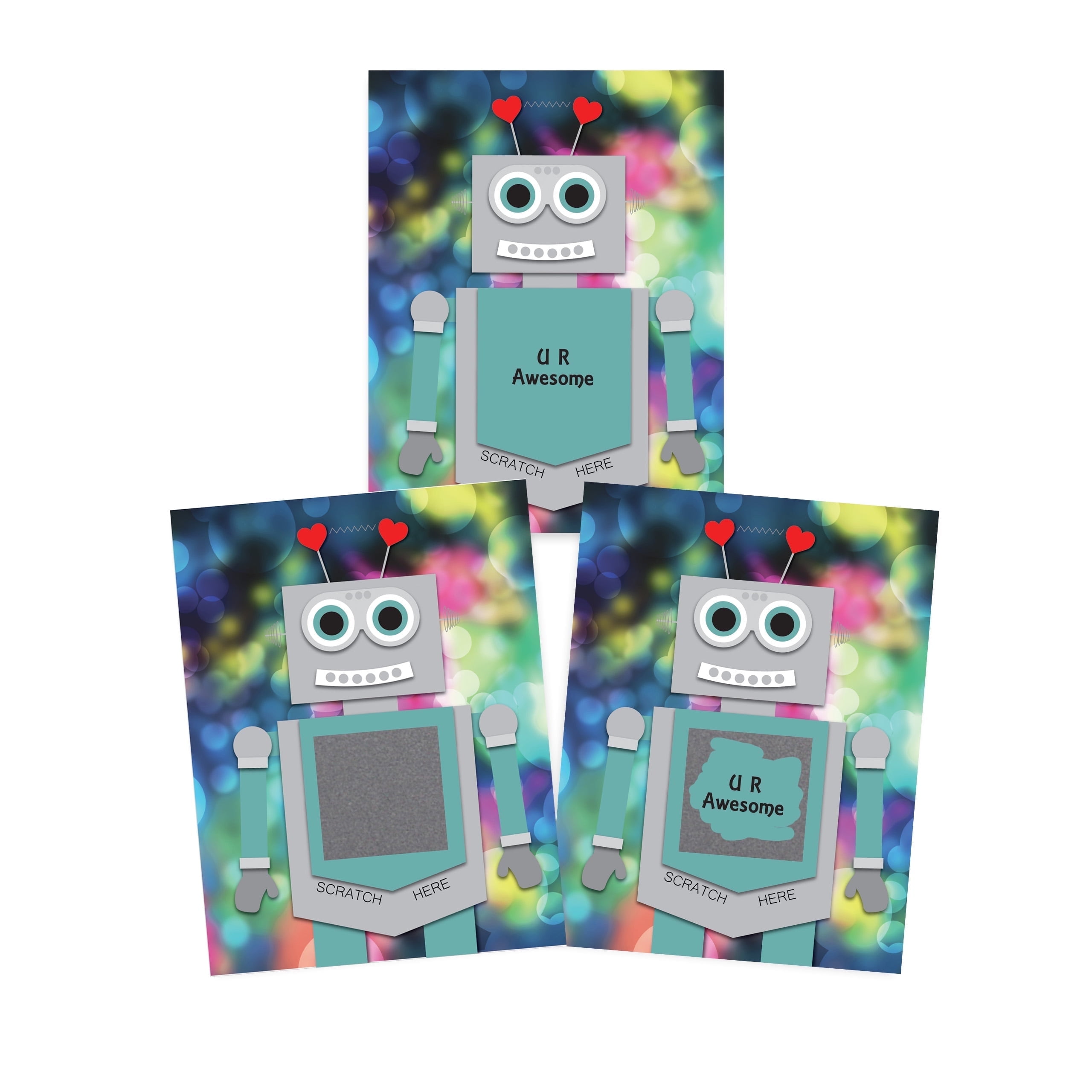 My Scratch Offs Valentine's Day Robbie the Robot Scratch-off Card Game ...