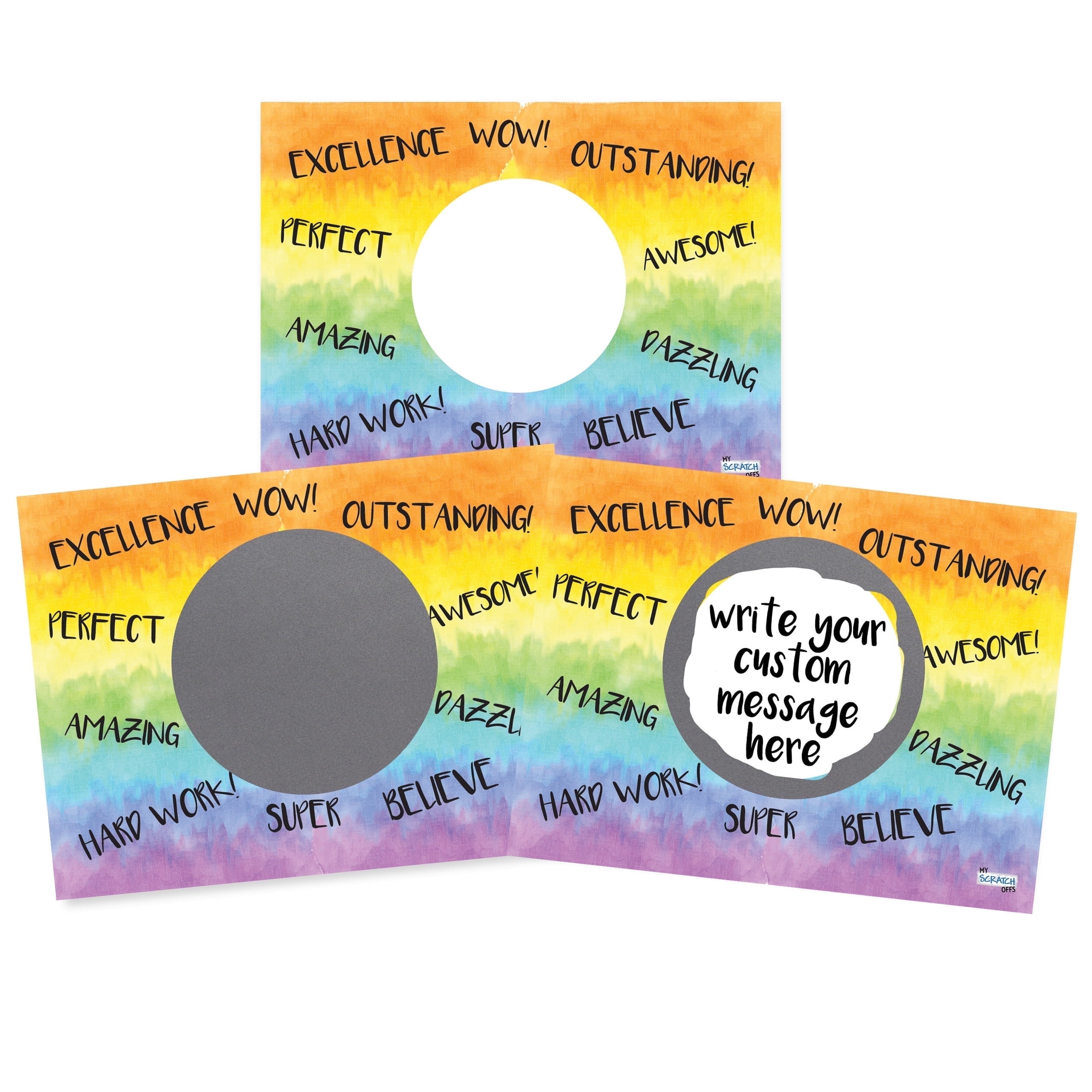 My Scratch Offs Watercolor Rainbow Motivational Inspirational DIY ...